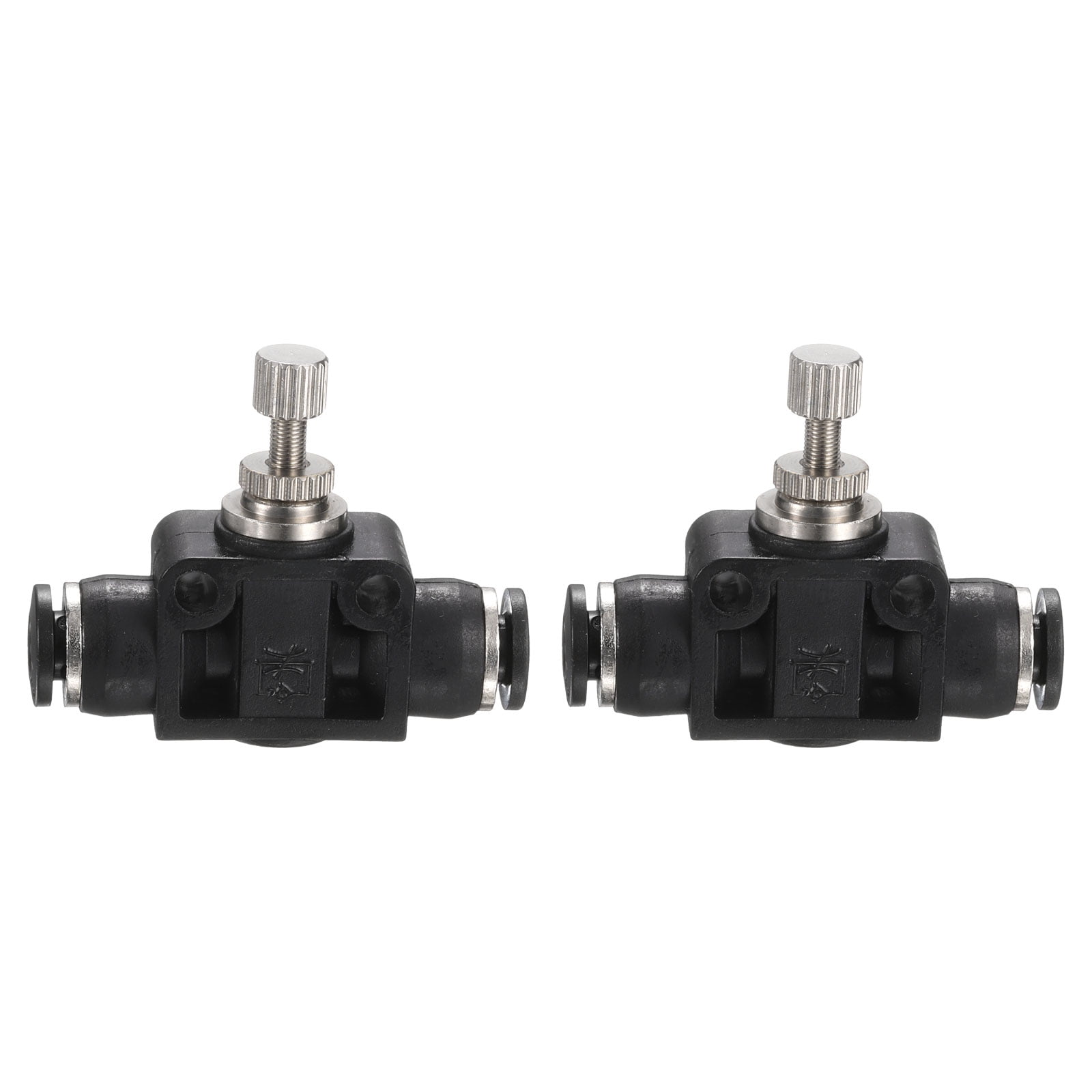 Uxcell 2pcs PSA-5/32 Air Flow Control Valve Push to Connect Fitting 1/4 ...