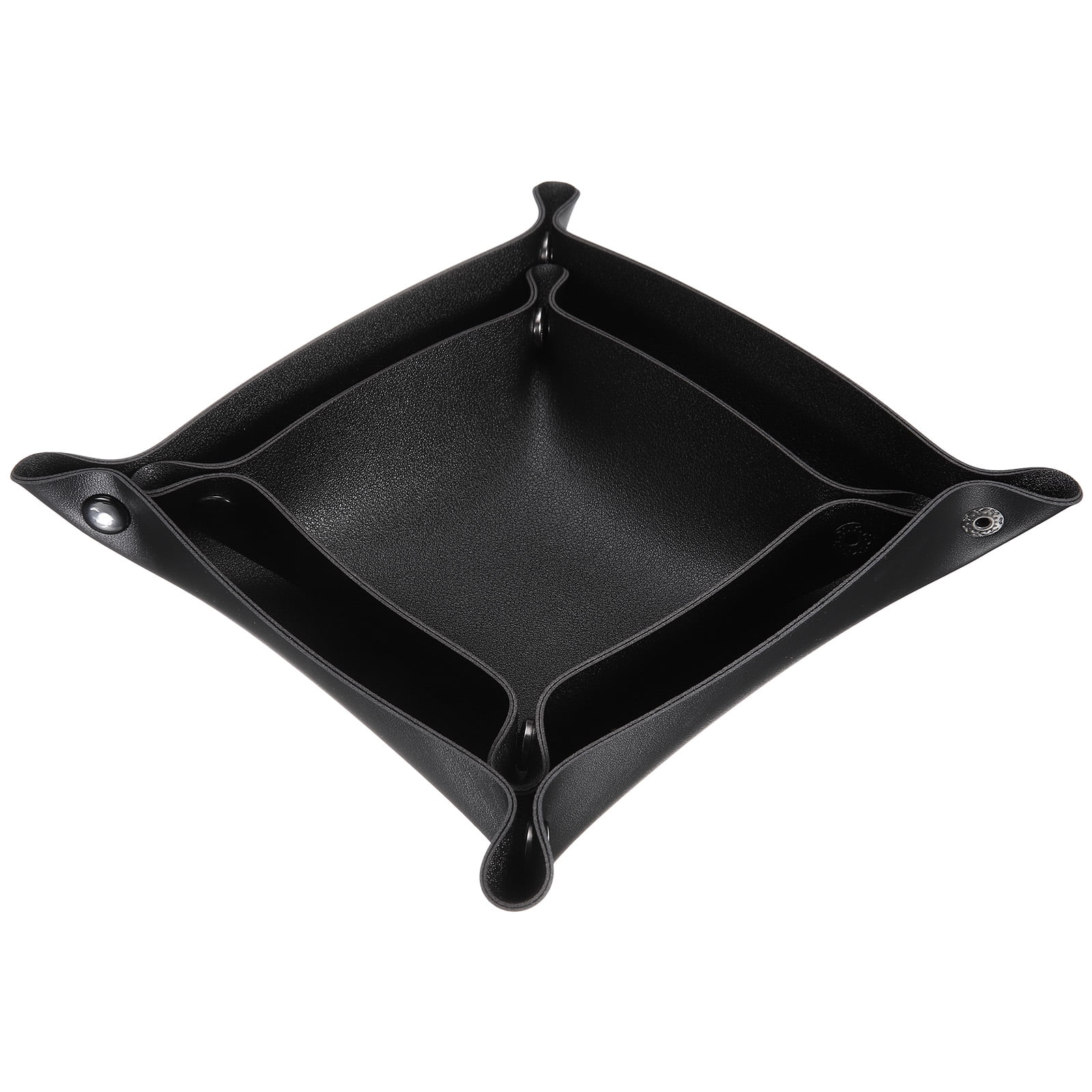 Uxcell 2pcs PU Leather Valet Tray Unisex Folding Small Catchall Tray ...