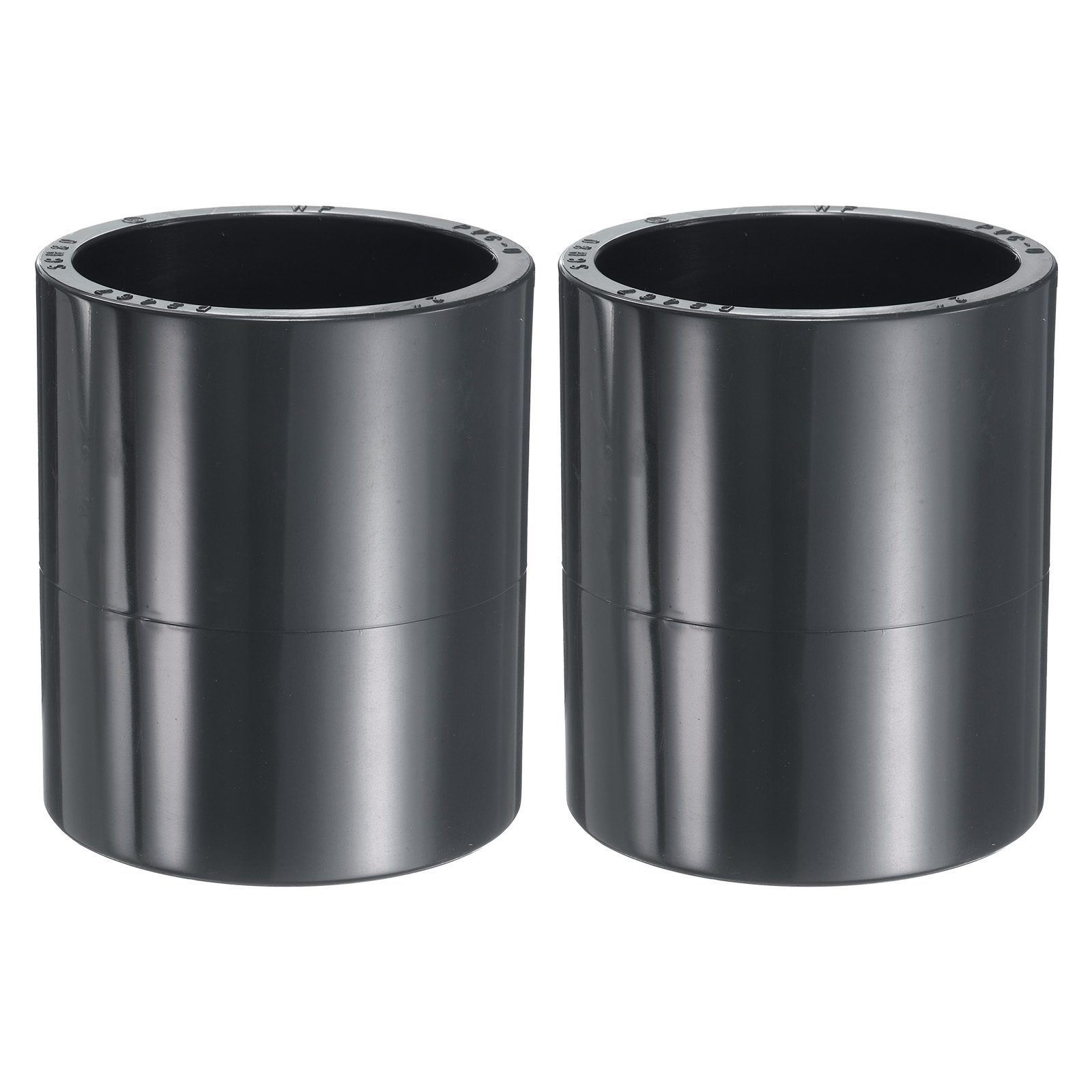 Uxcell 2pcs PVC Pipe Coupling Adapter 2" Straight Socket Pipe Fitting ...