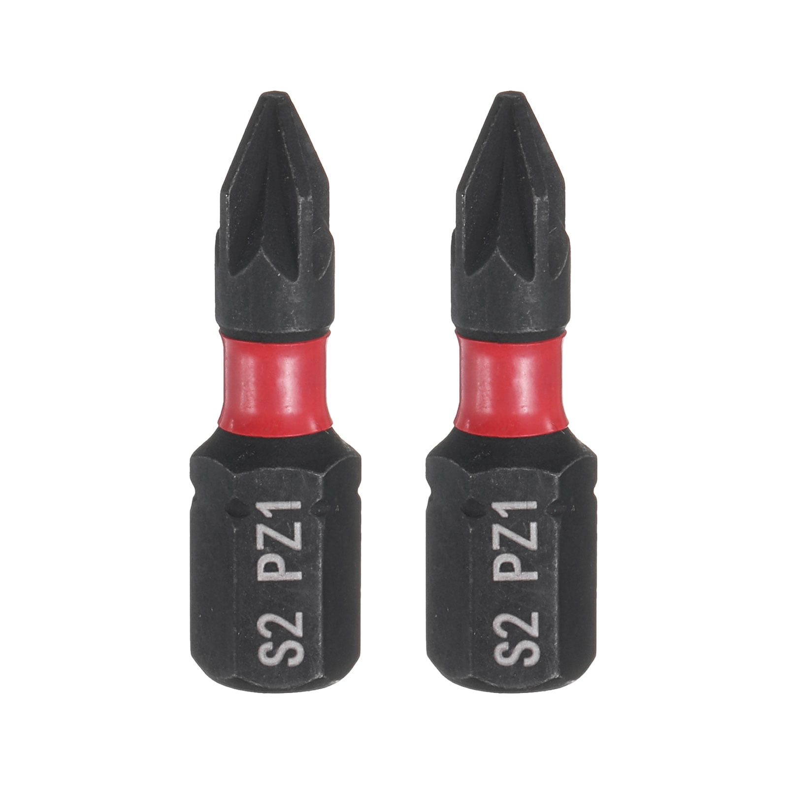 Uxcell 2pcs PZ1 Pozi Screwdriver Bit 1/4" Hex Shank 25mm/1" Length Magnetic Phillips Slotted Hex ...