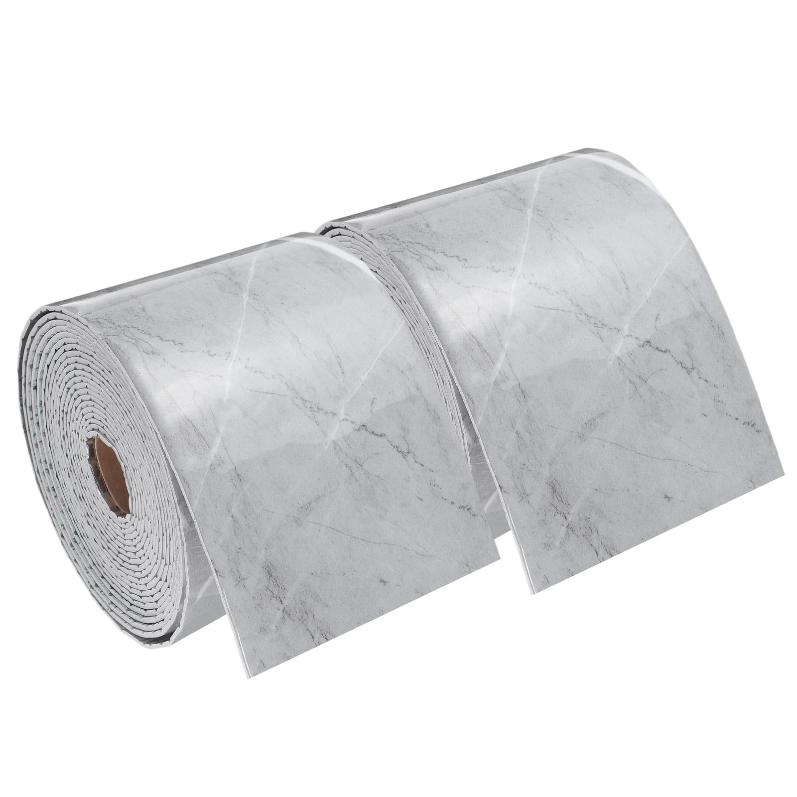 Uxcell 2pcs Peel and Stick Waterproof Wall Border, 4" x 197" Gray ...