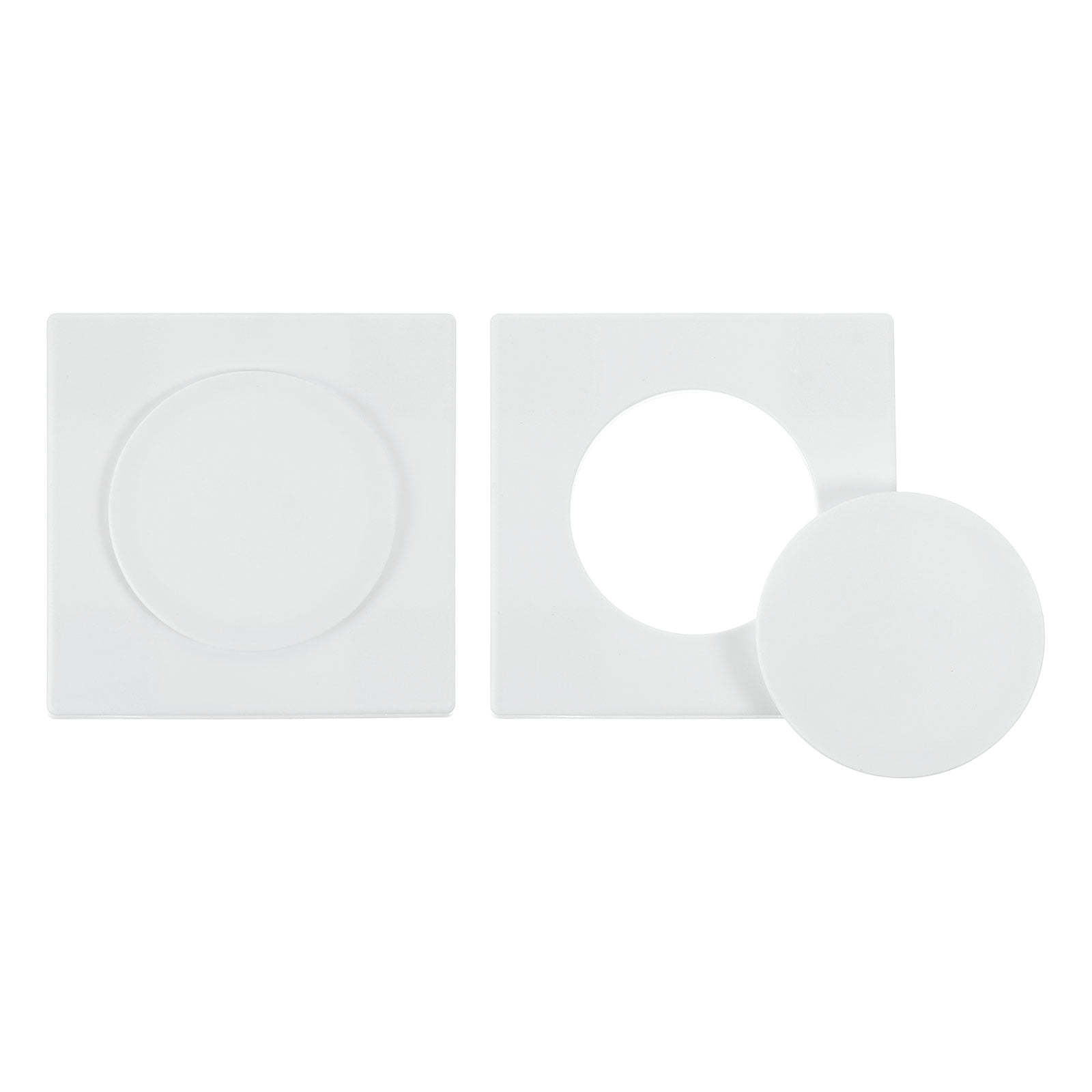 Uxcell 2pcs Pipe Wall Covers 50mm/2" ID Square with Removable Hole-Free ...