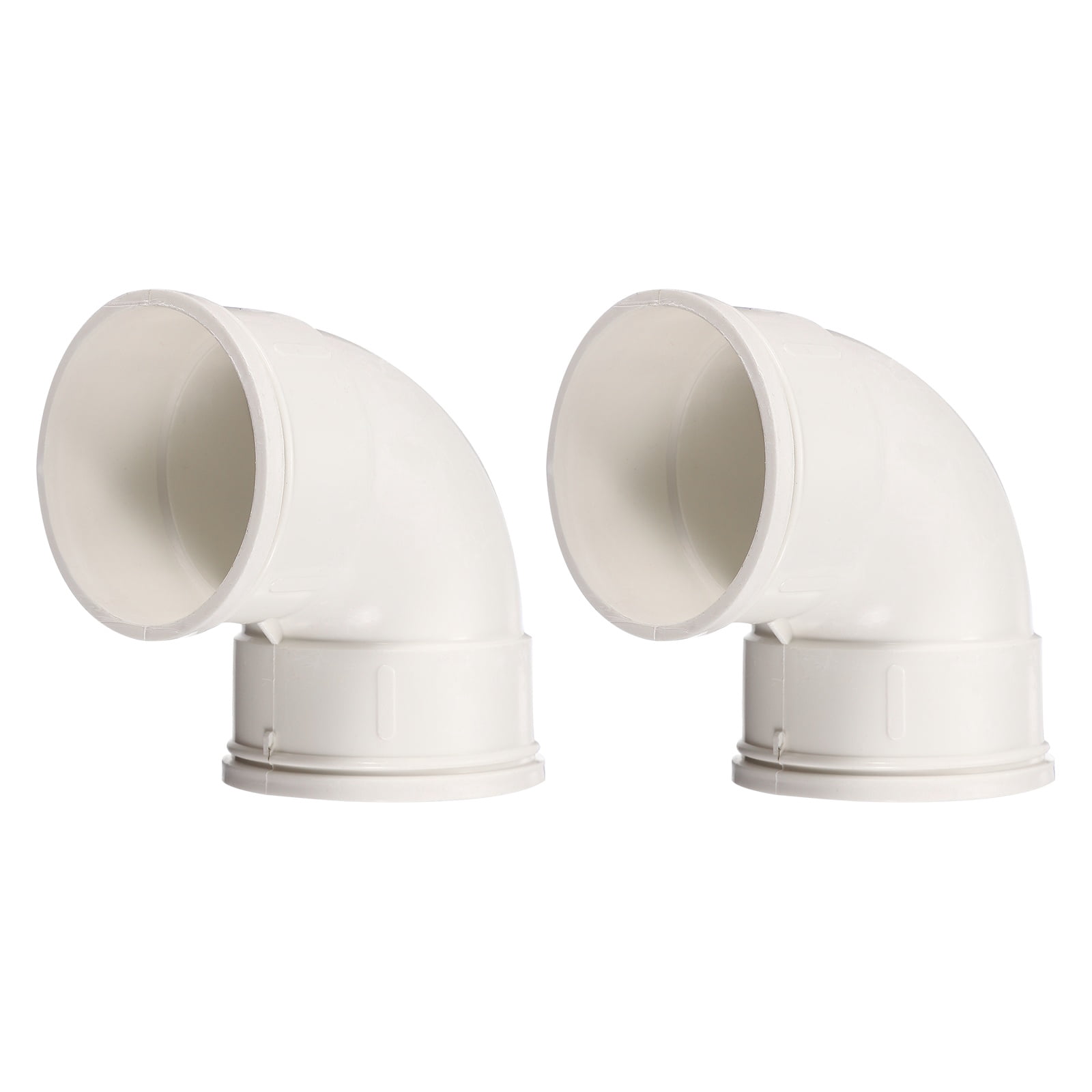Uxcell 2pcs Plastic 90 Degree Elbow (3" / 75mm ID, White) - Round ...