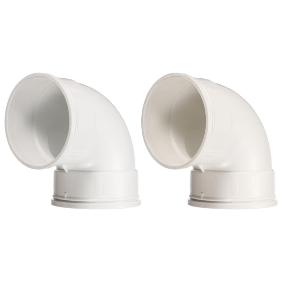 Uxcell 2pcs Plastic 90 Degree Elbow (4" / 110mm ID, White) - Round ...