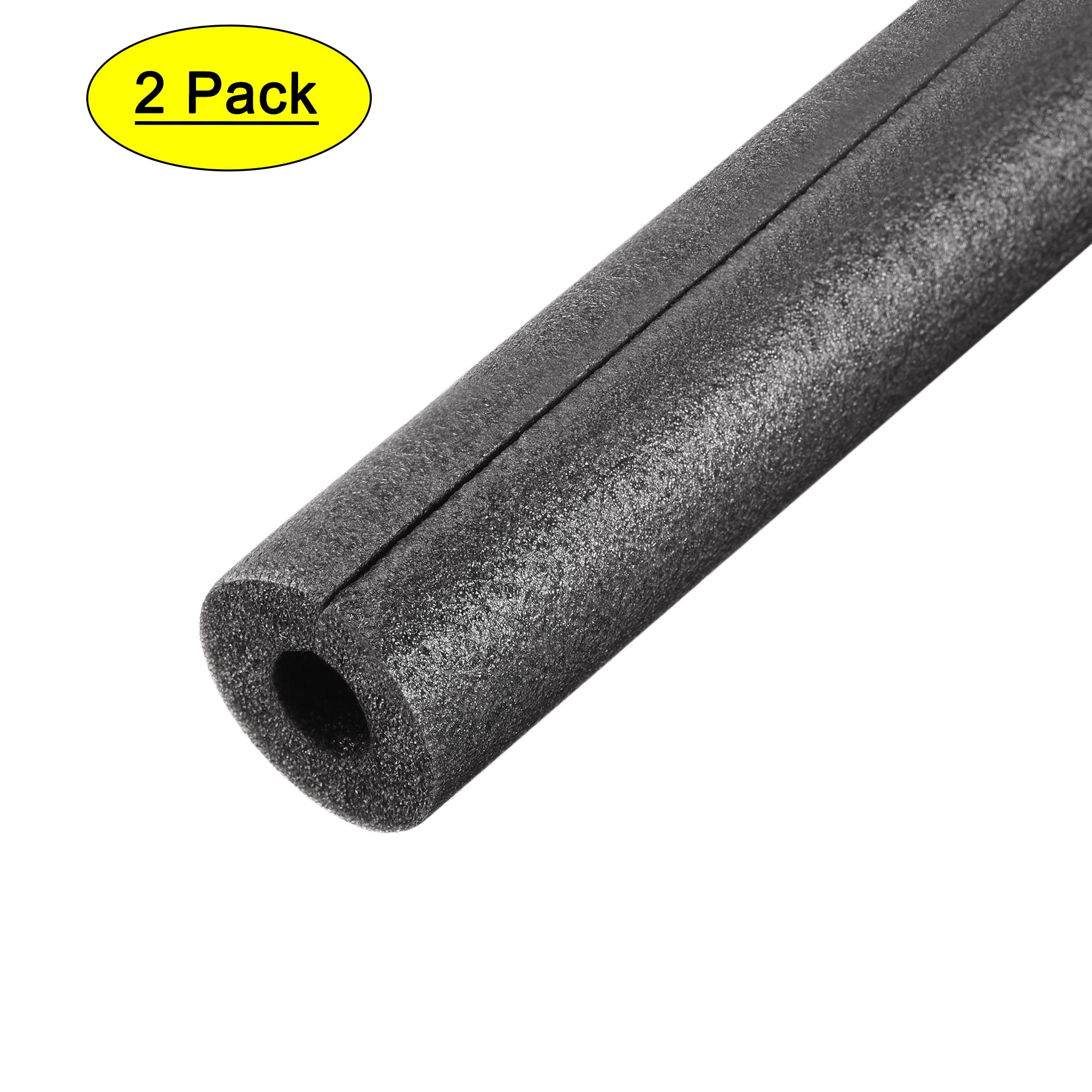 Uxcell 2pcs Polystyrene Foam Tube Insulation Cable Cover Black 0.66in x ...