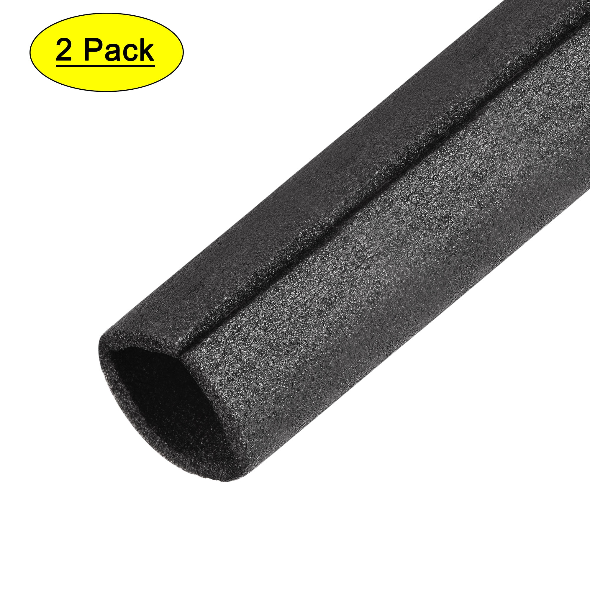 Uxcell 2pcs Polystyrene Foam Tube Insulation Cable Cover Black 2.34in x ...