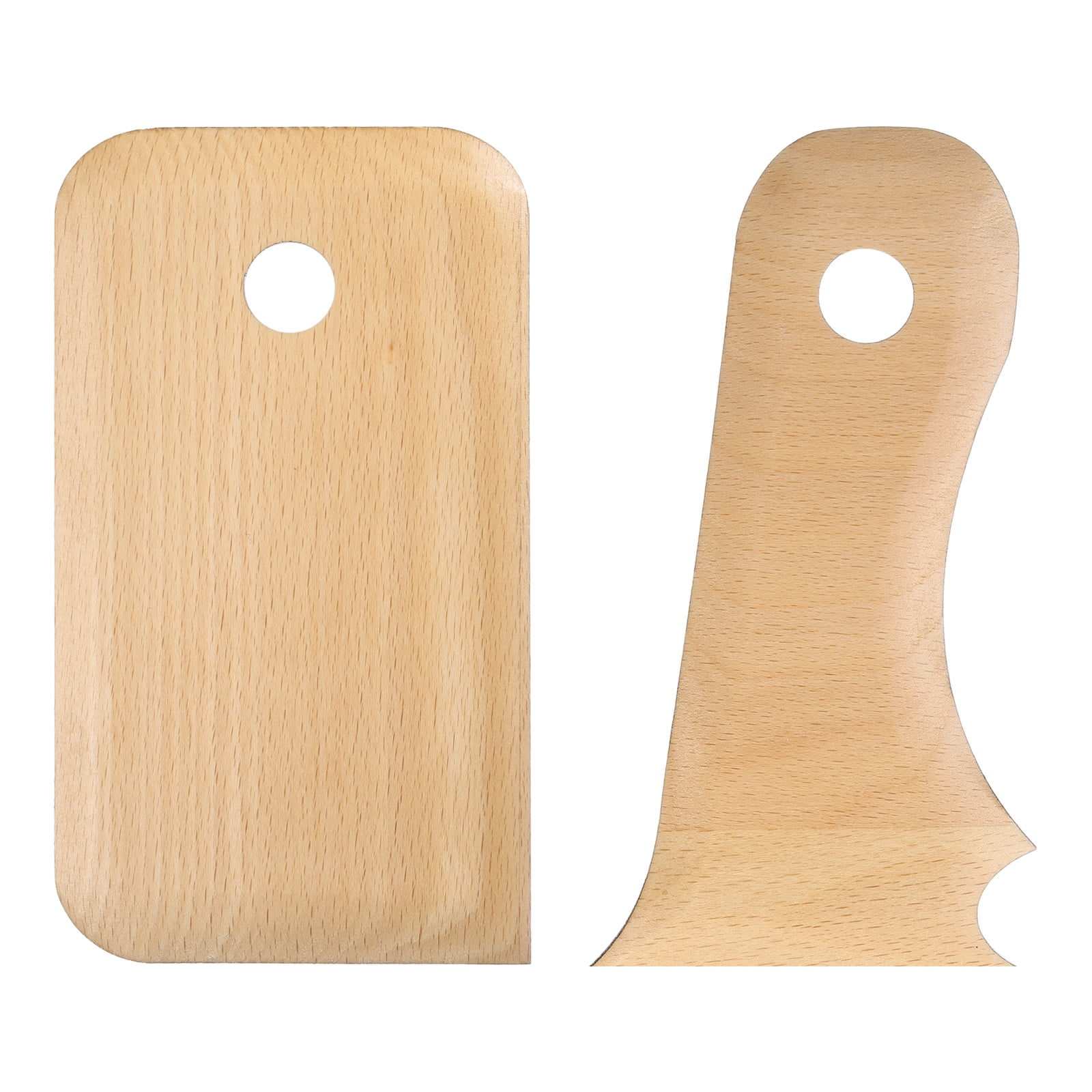 Uxcell 2pcs Pottery Ribs Trimming Tools Beech Pottery Profile Curved ...