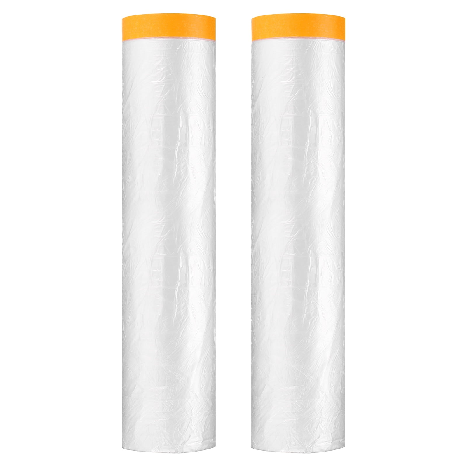 Uxcell 2pcs Pre-Taped Masking Film 177.2"x65ft Adhesive Tape and Drape ...