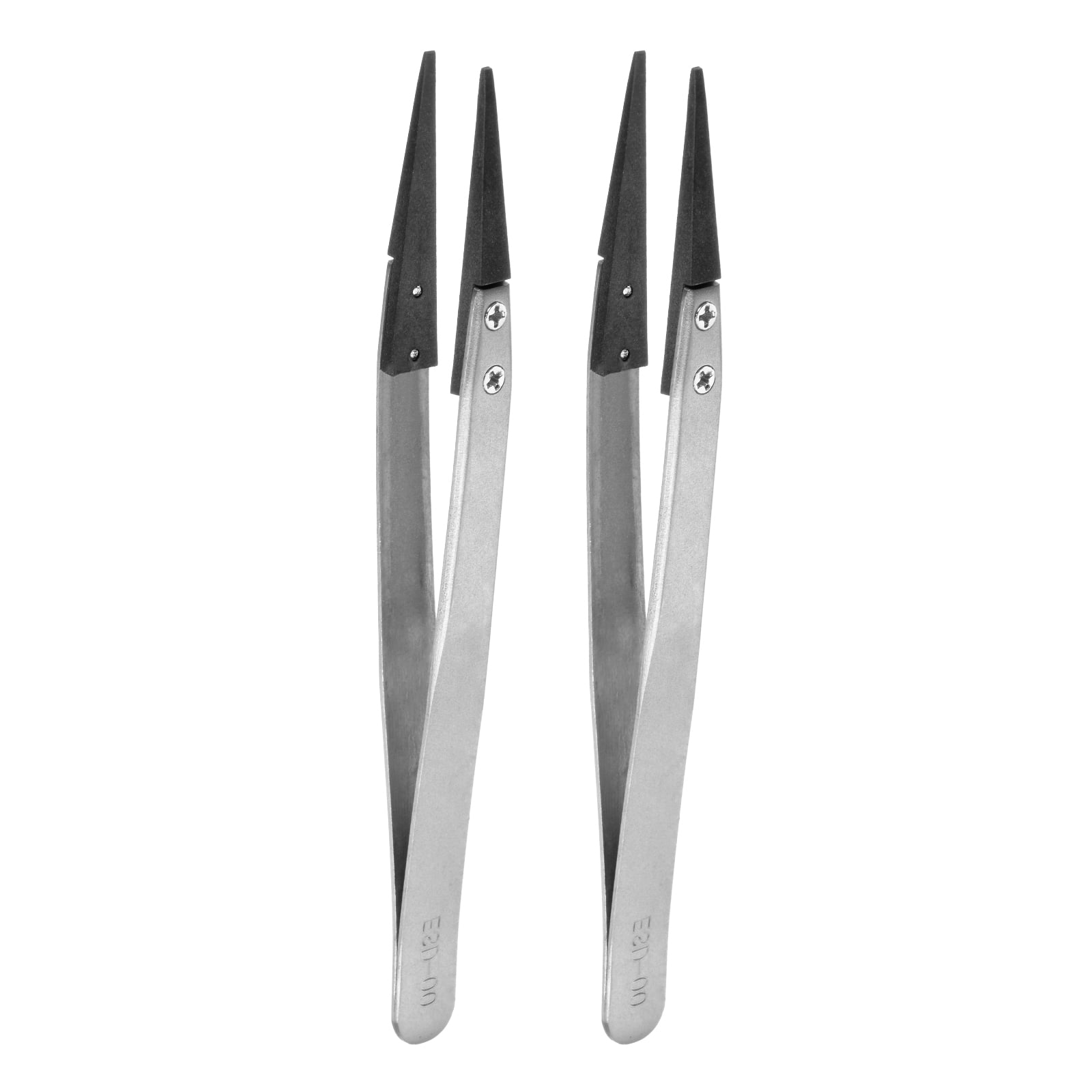 Uxcell 2pcs Precision Ceramic Tweezer 5" Stainless Steel Tweezers Anti ...