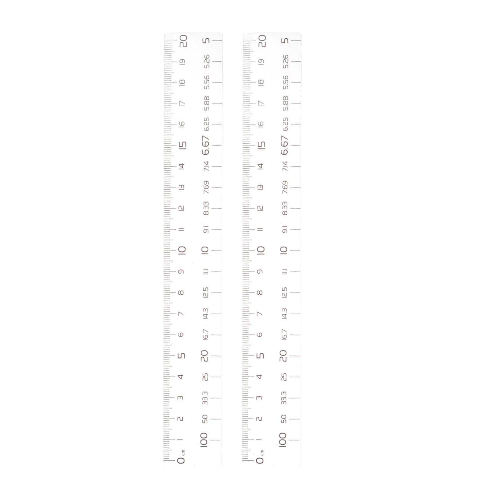 Uxcell 2pcs Public Examination Percentage Ruler 20cm Stationery Data ...