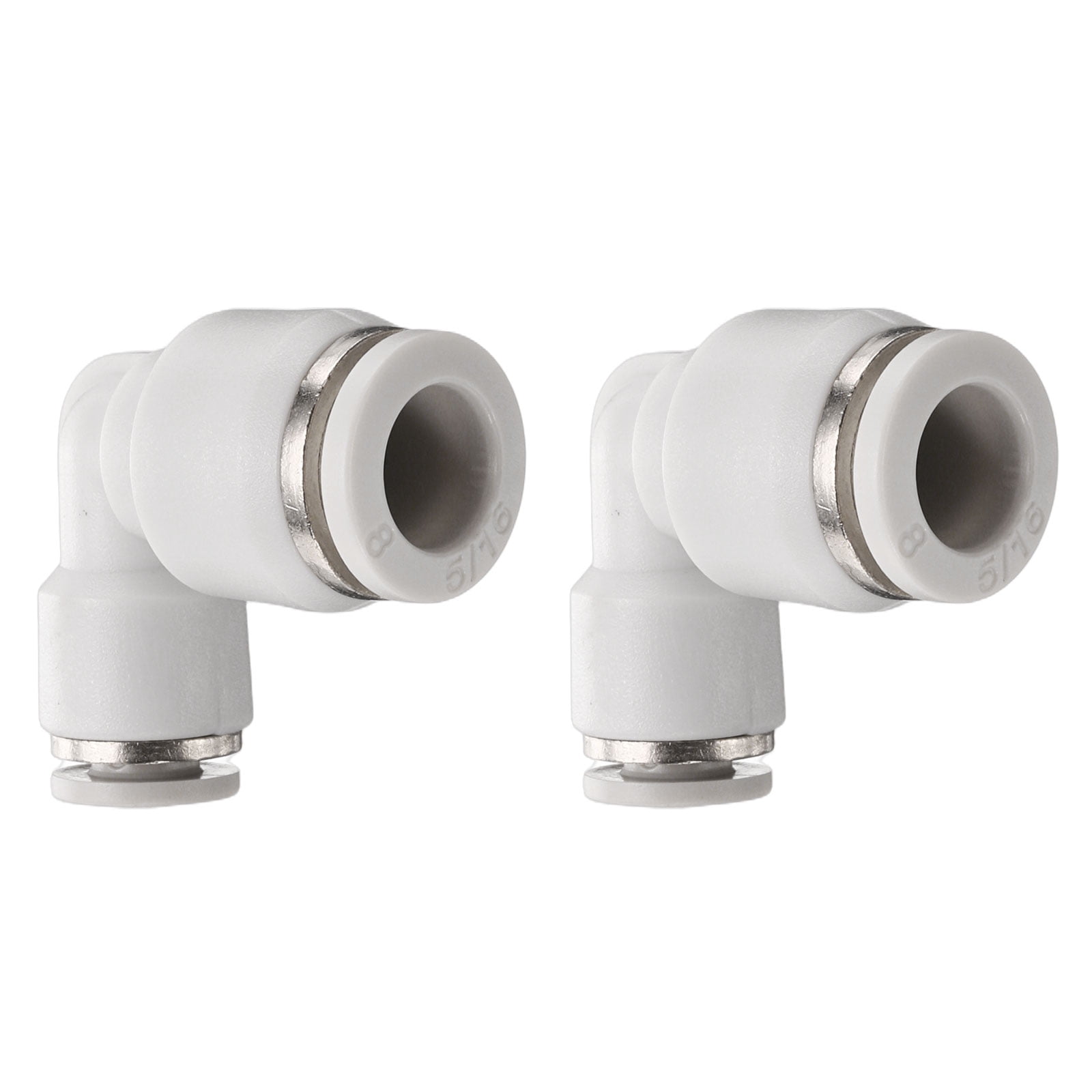 Uxcell 2pcs Push to Connect Fitting 5/16" 5/32" Tube OD 90 Degree Quick Connector Push to ...