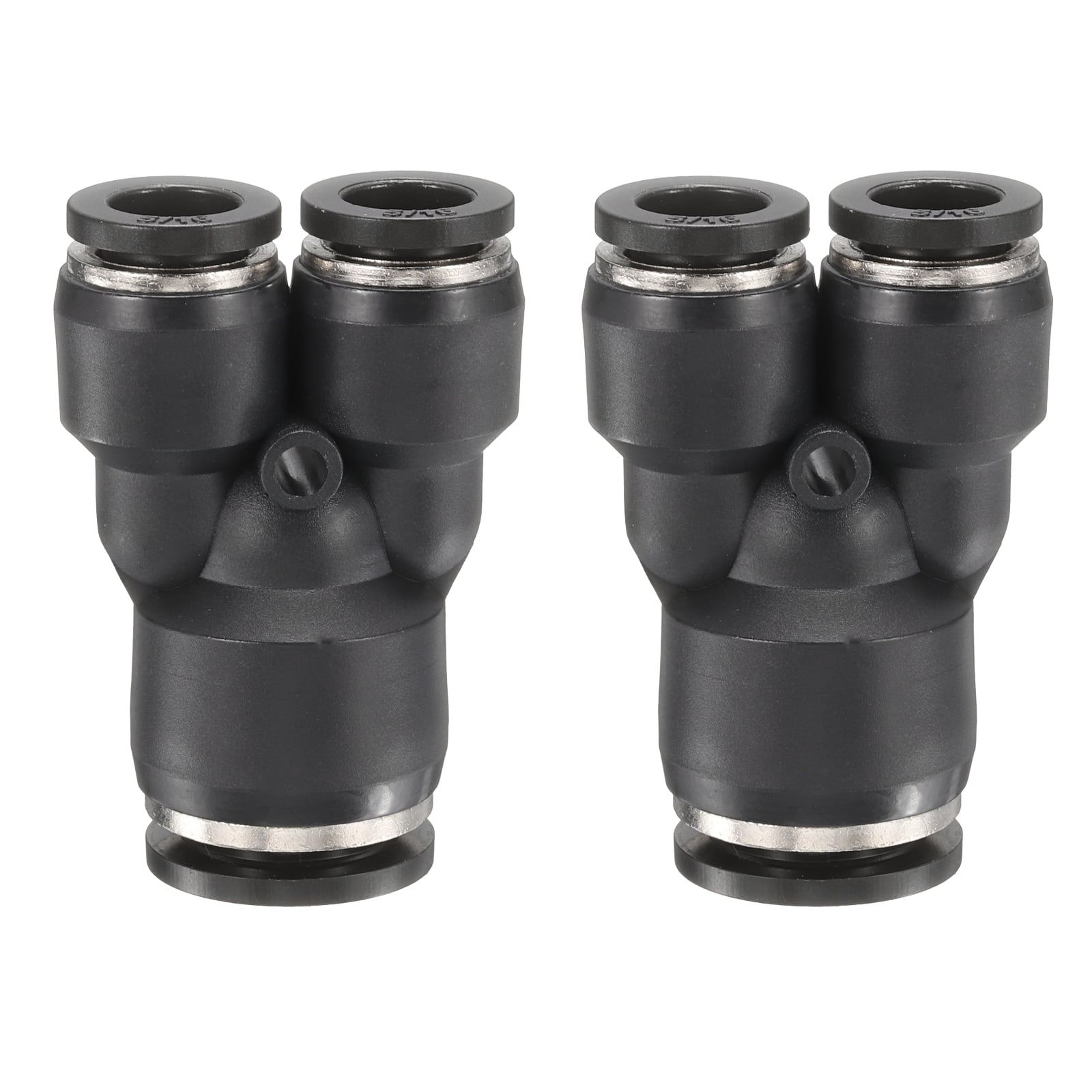 Uxcell 2pcs Push to Connect Fittings 1/2" Tube OD x 5/16" OD Push Lock Connector Black - Walmart.com