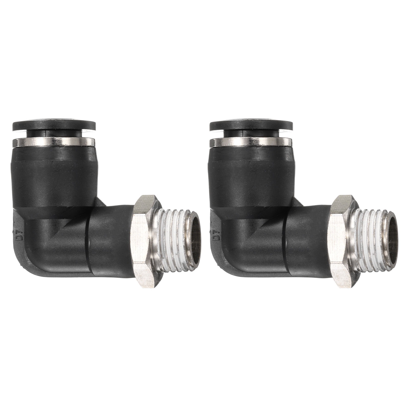 Uxcell 2pcs Push to Connect Tube Fitting 1/4" BSPT Male Thread x 10mm ...