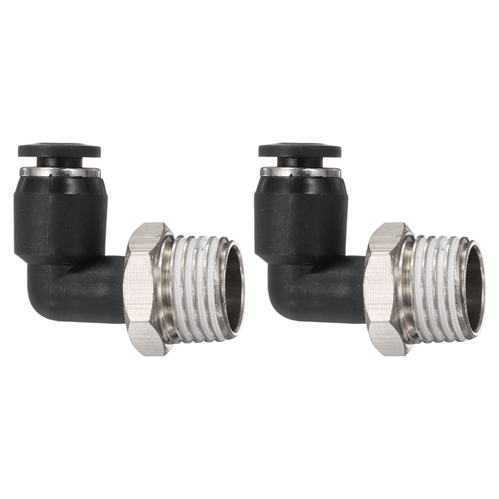 Uxcell 2pcs Push to Connect Tube Fitting 1/4" BSPT Male Thread x 4mm ID ...