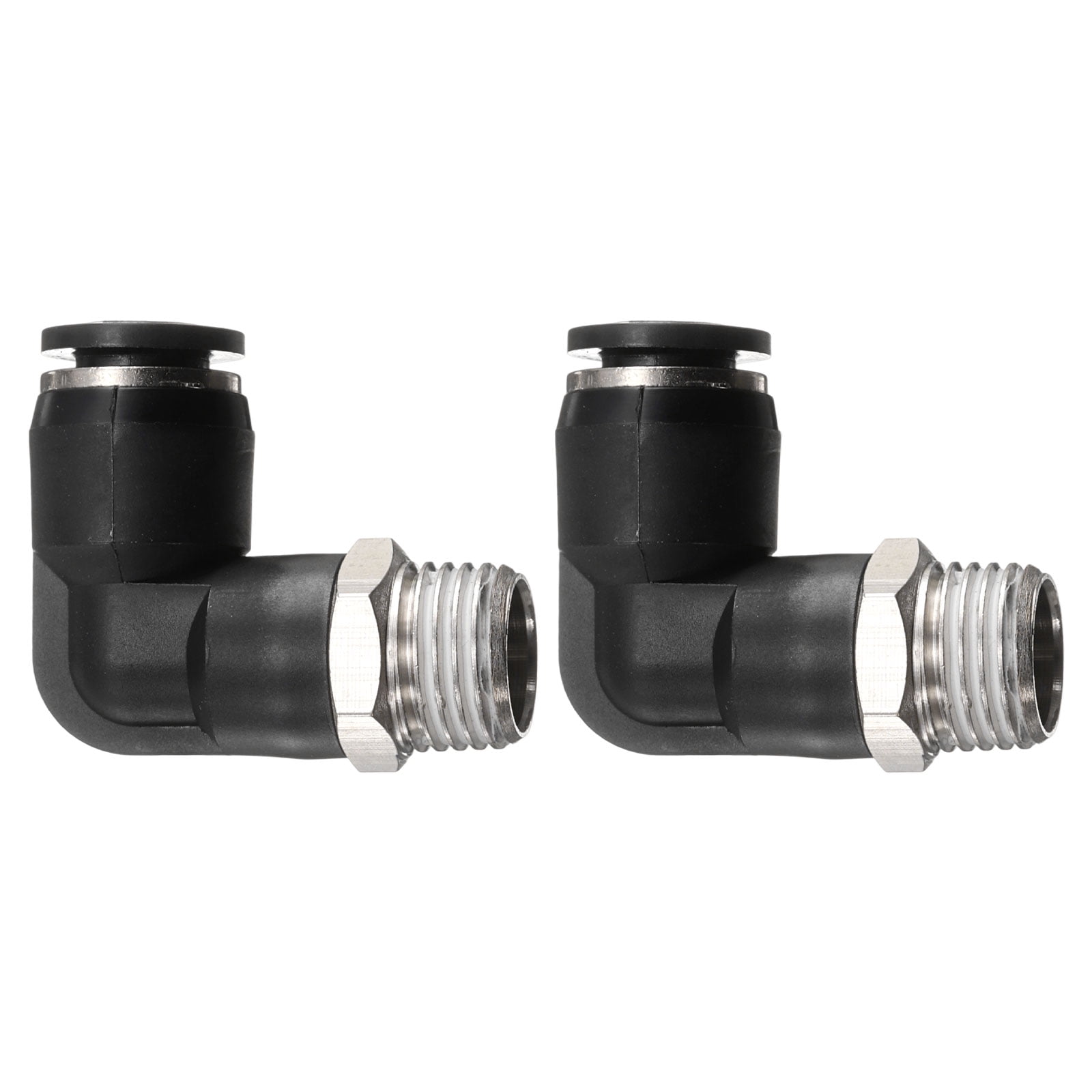 Uxcell 2pcs Push to Connect Tube Fitting 1/4" BSPT Male Thread x 8mm ID ...