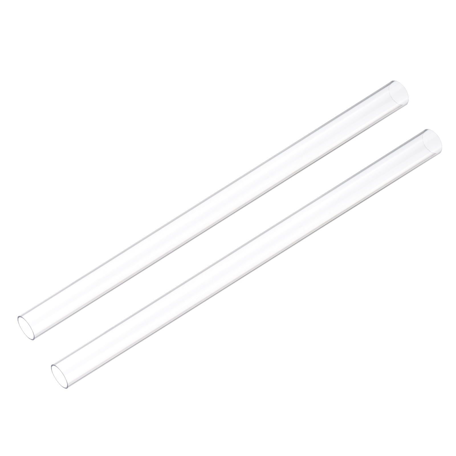 Uxcell 2pcs Rigid Round Clear Tubing 13mm(1/2") ID x 16mm(5/8") OD x ...