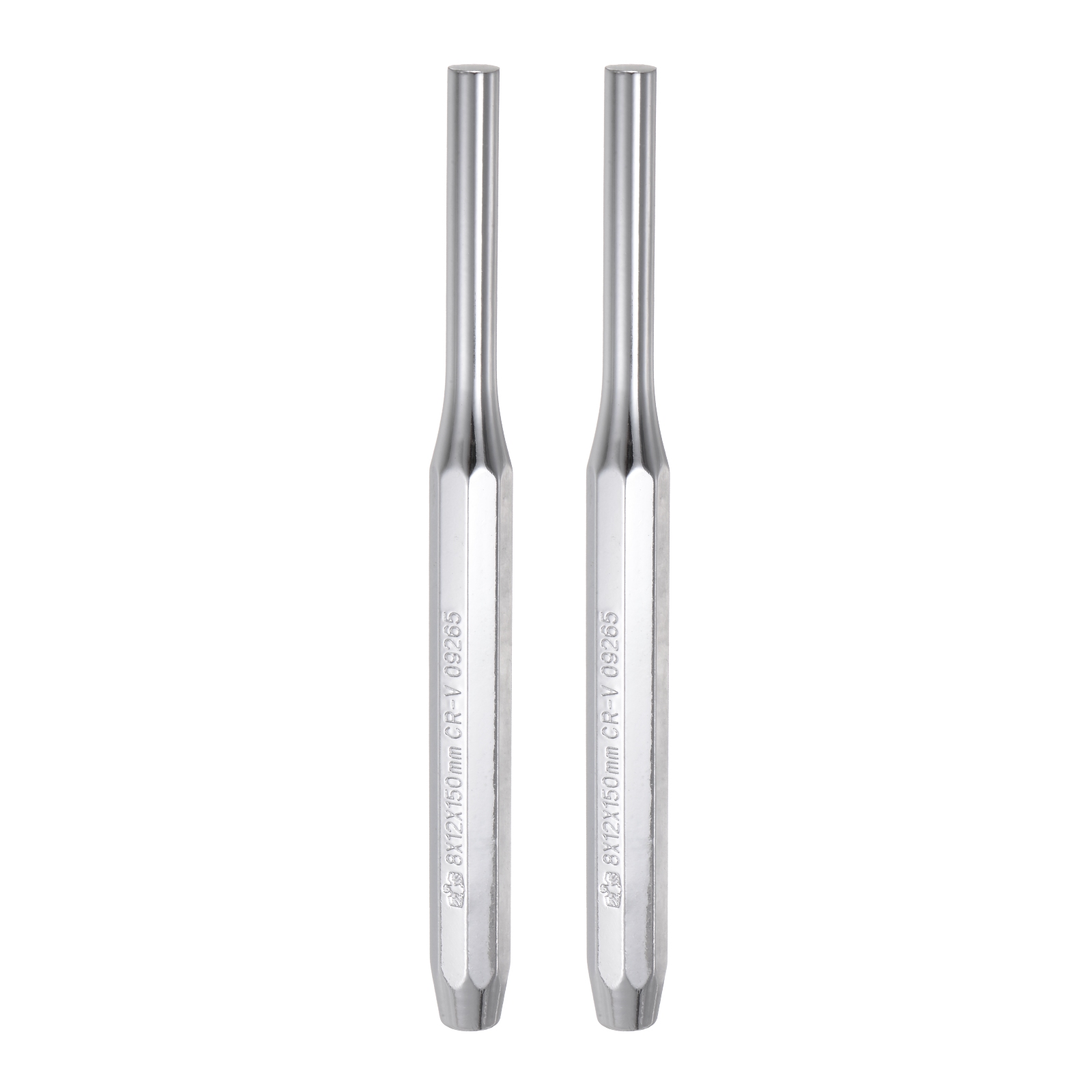 Uxcell 2pcs Roll Pin Punch 5/16"x6"(8x150mm) CR-V Steel Round Tip Non ...