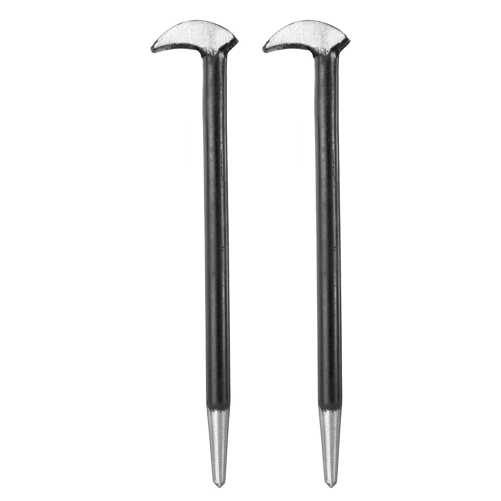 Uxcell 2pcs Rolling Head Pry Bar 6" Length Carbon Steel Lady-foot Bar ...