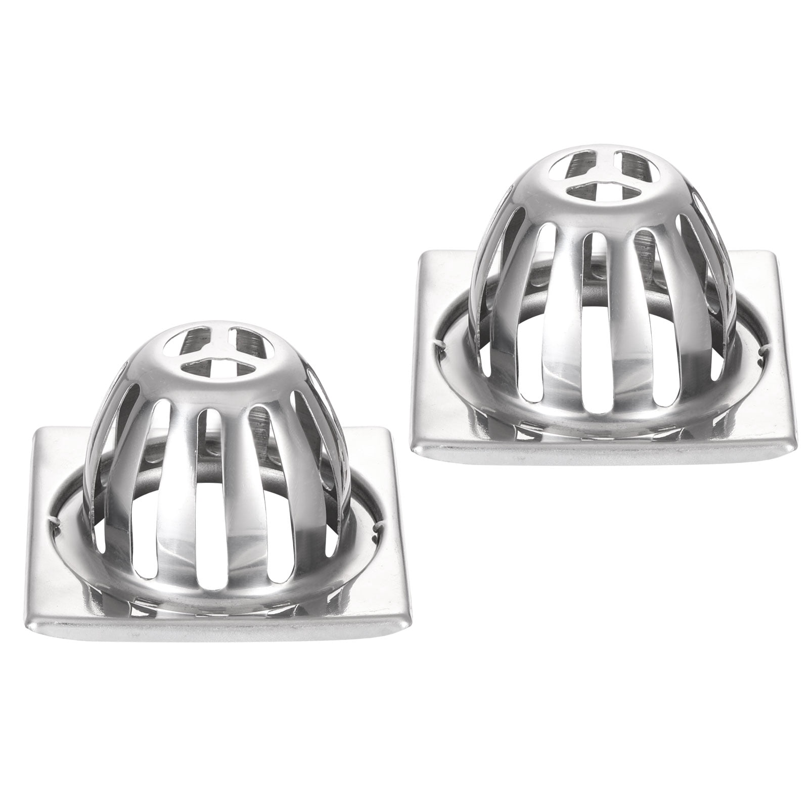 Uxcell 2pcs Roof Floor Drain 201 Stainless Steel Dome Floor Drain Cover ...