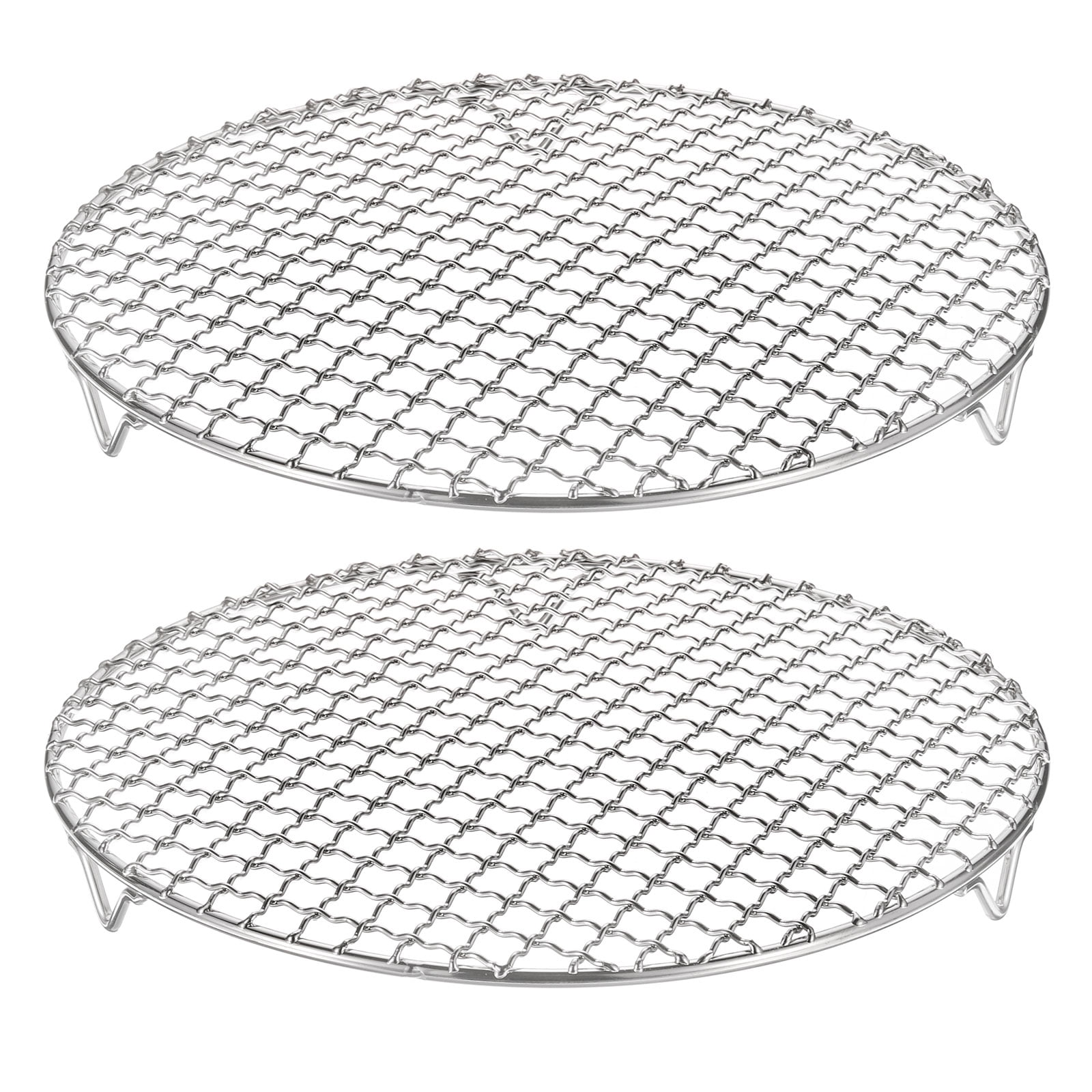 Uxcell 2pcs Round Cooking Rack, 10.2-inch 201 Stainless Steel Cross ...