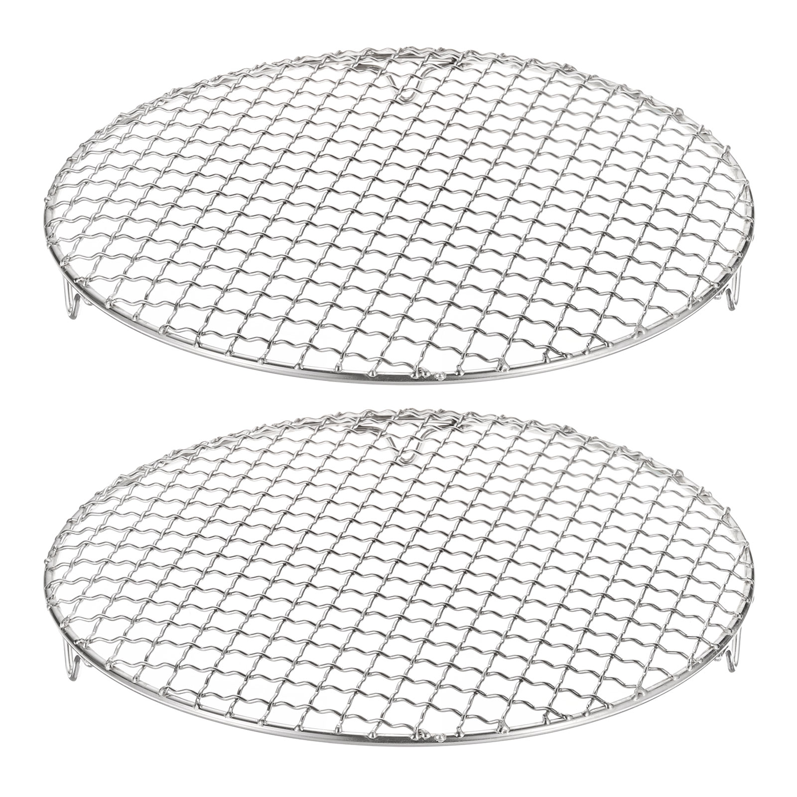 Uxcell 2pcs Round Cooking Rack, 10.4-inch 201 Stainless Steel Cross ...