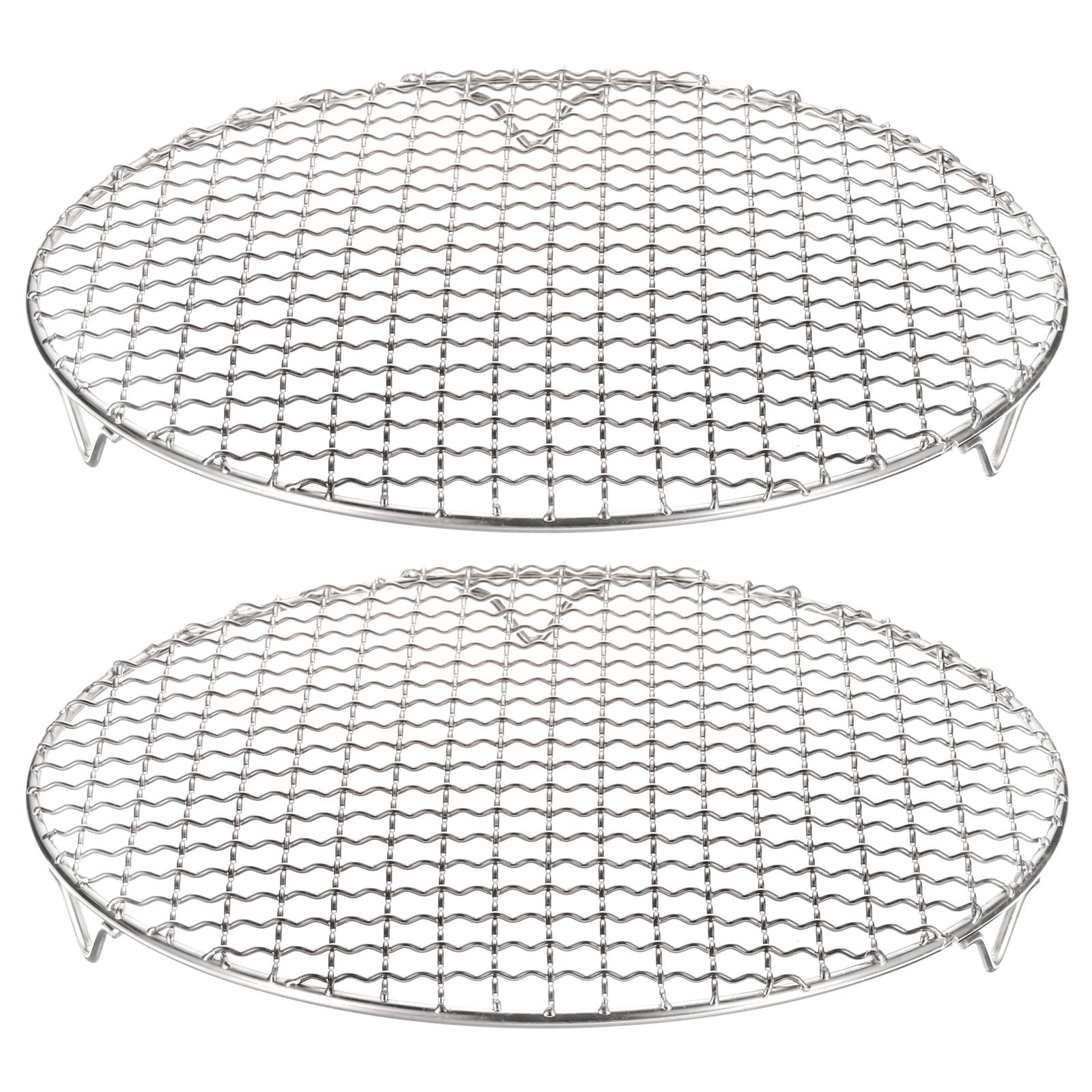 Uxcell 2pcs Round Cooking Rack, 10.6-inch 201 Stainless Steel Cross ...