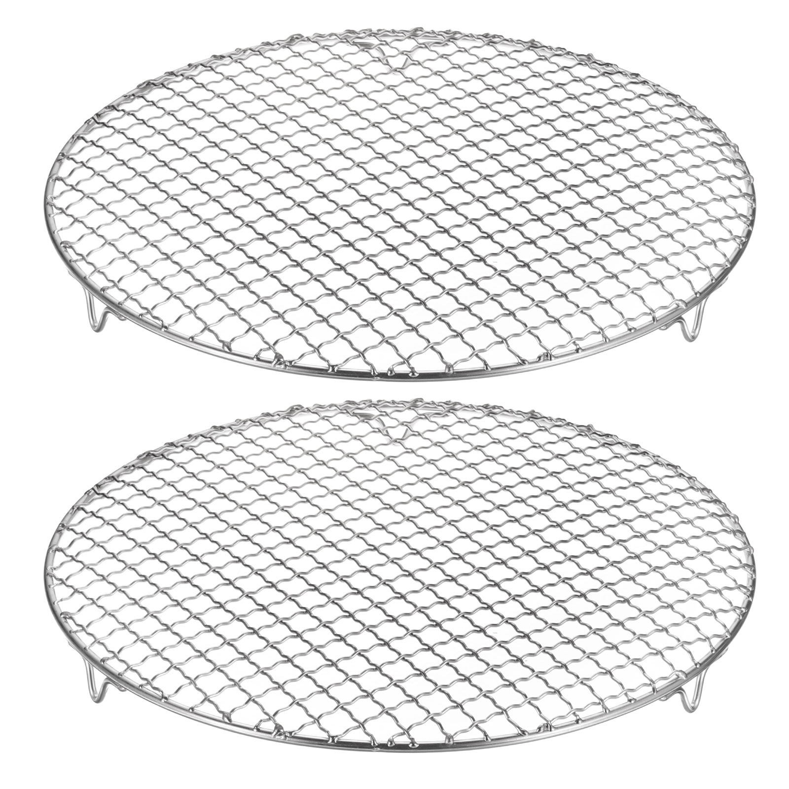 Uxcell 2pcs Round Cooking Rack, 12-inch 201 Stainless Steel Cross Wire ...