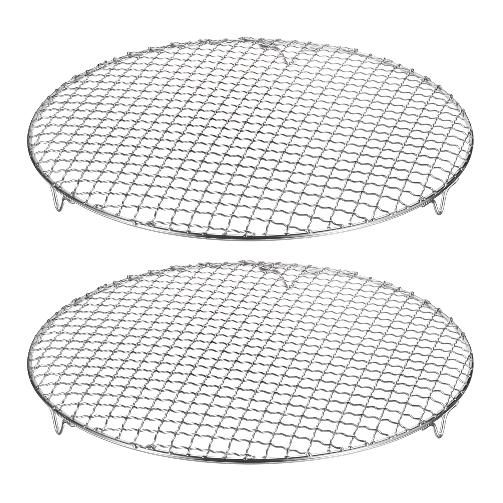 Uxcell 2pcs Round Cooking Rack, 13-inch 201 Stainless Steel Cross Wire ...
