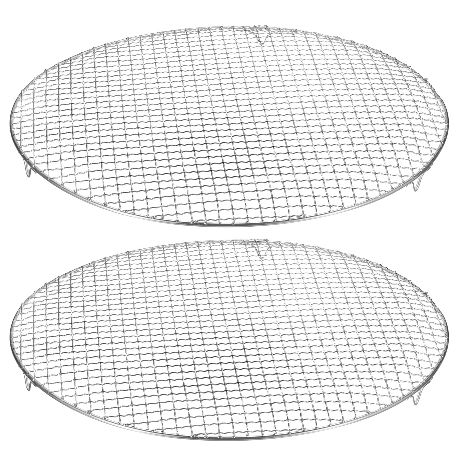 Uxcell 2pcs Round Cooking Rack, 15-inch 201 Stainless Steel Cross Wire ...