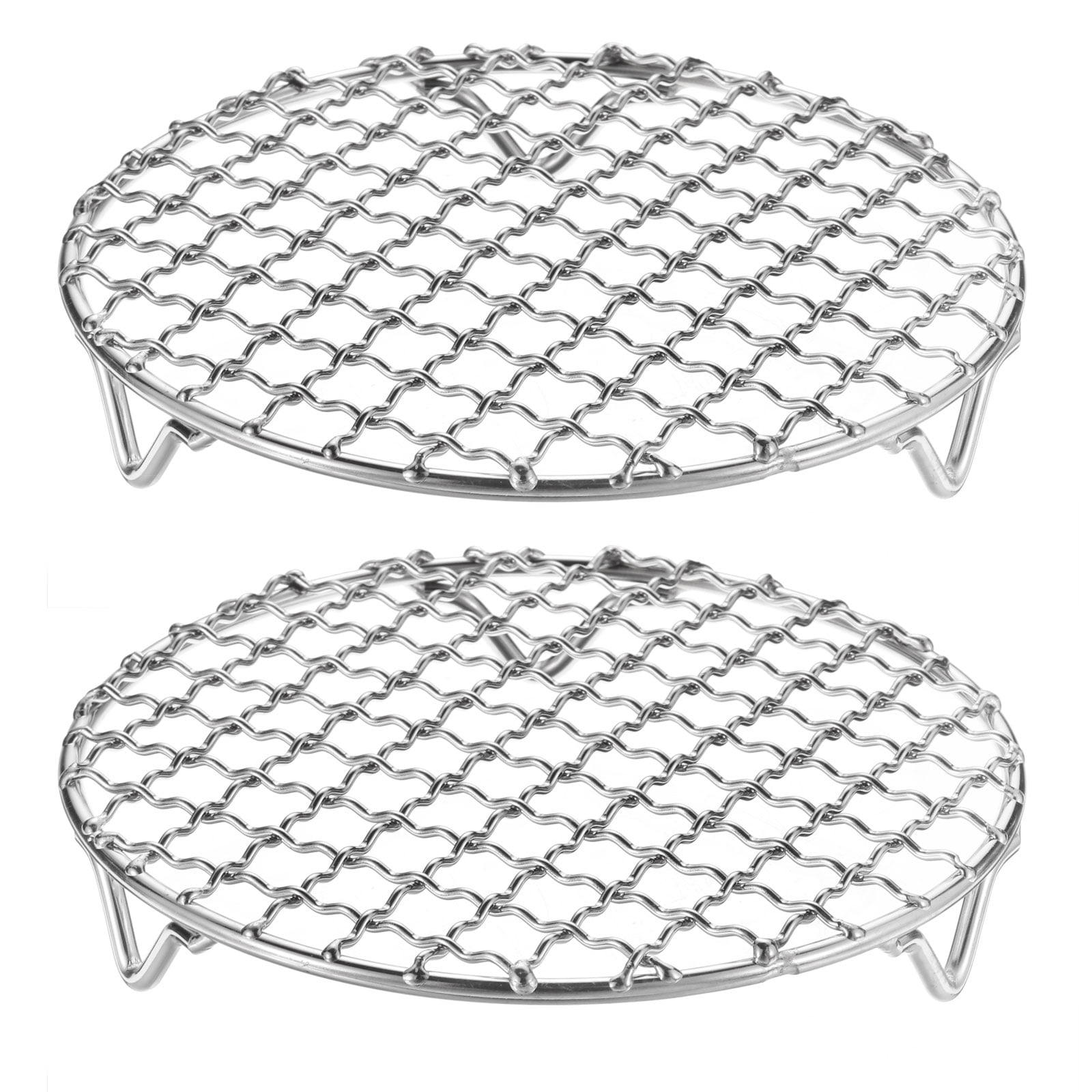 Uxcell 2pcs Round Cooking Rack, 5.9-inch 201 Stainless Steel Cross Wire ...