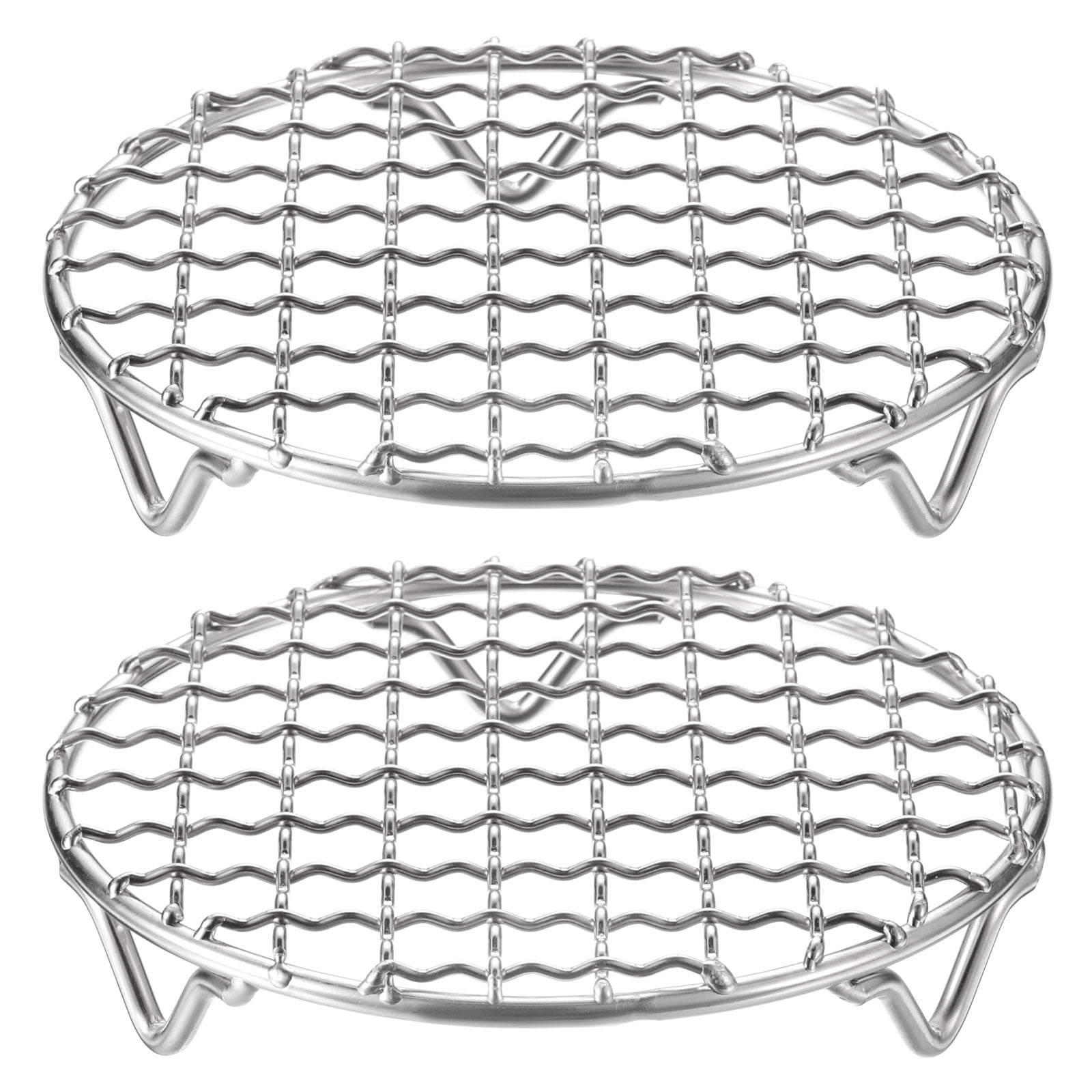 Uxcell 2pcs Round Cooking Rack, 5-inch 201 Stainless Steel Cross Wire ...