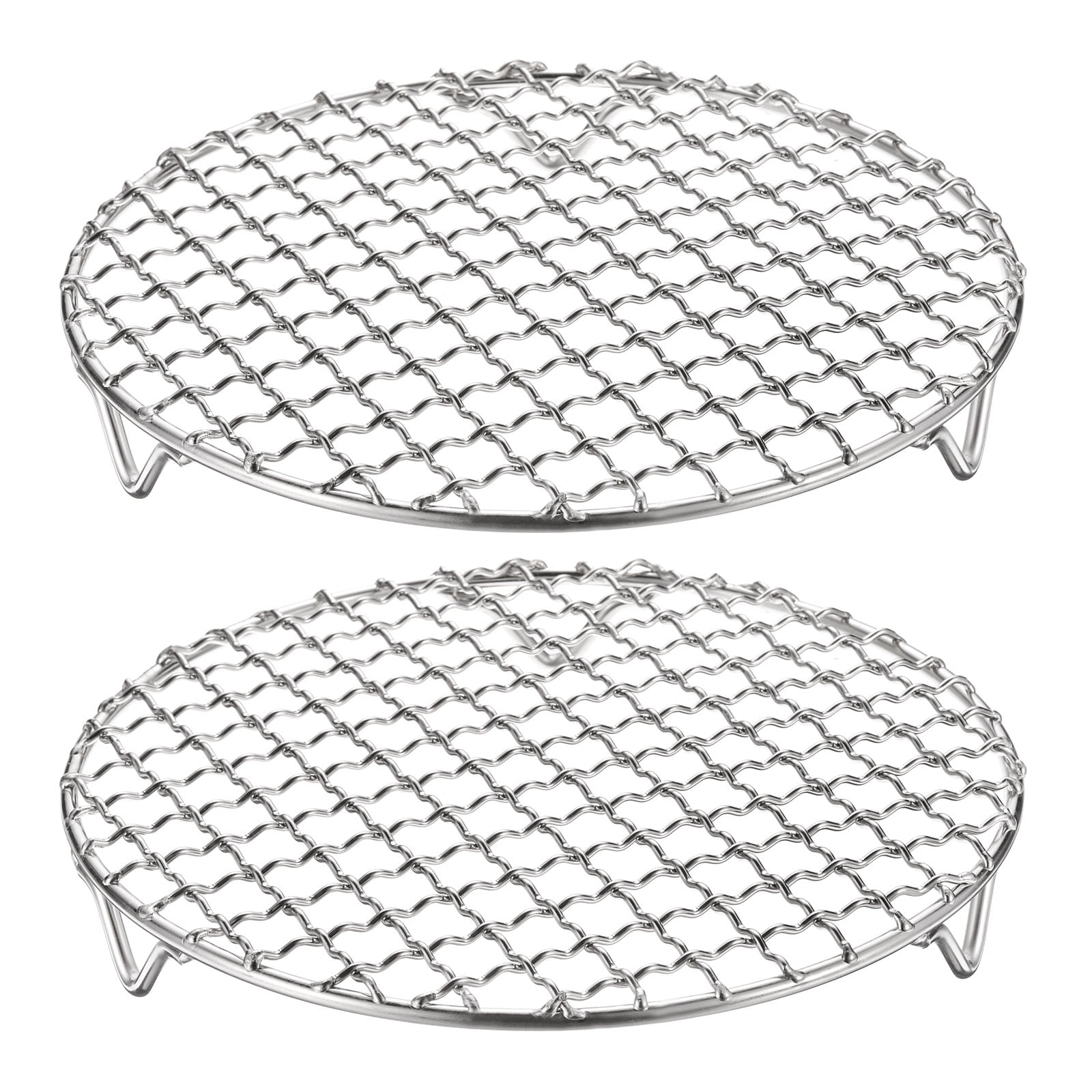 Uxcell 2pcs Round Cooking Rack, 7.1-inch 201 Stainless Steel Cross Wire ...
