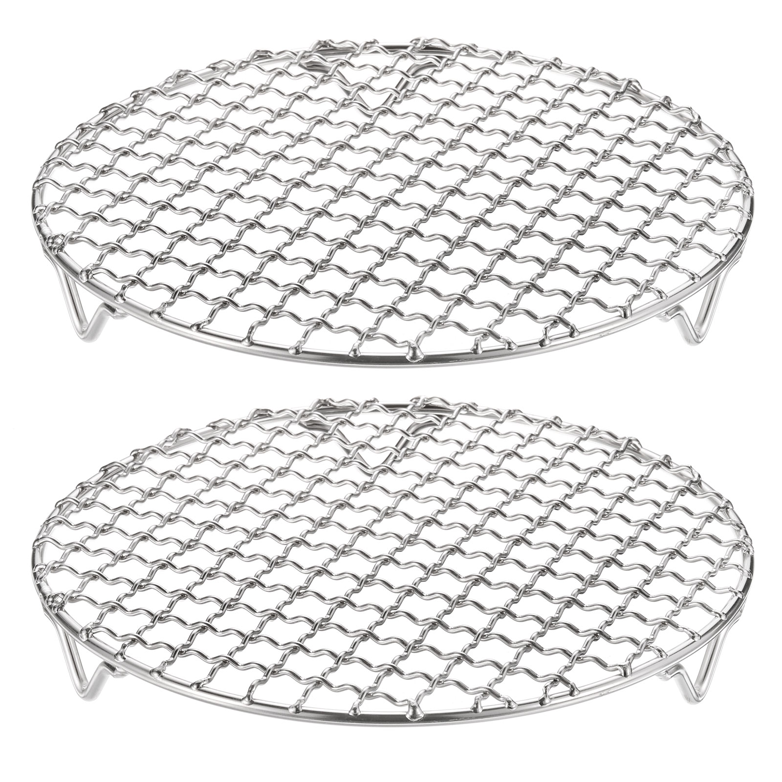 Uxcell 2pcs Round Cooking Rack, 7.5-inch 201 Stainless Steel Cross Wire ...