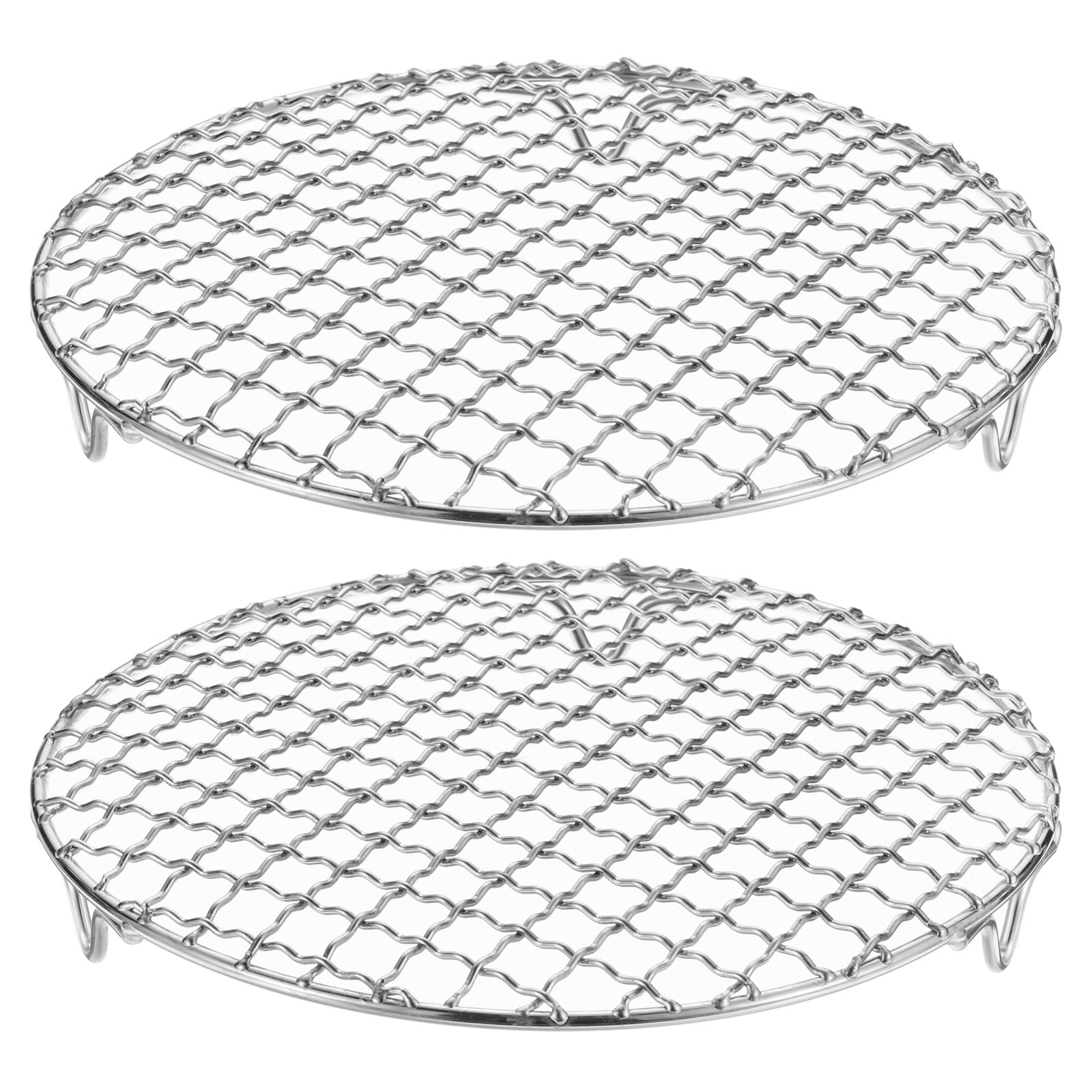 Uxcell 2pcs Round Cooking Rack, 7.9-inch 201 Stainless Steel Cross Wire ...