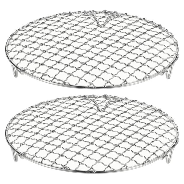 Uxcell 2pcs Round Cooking Rack, 7.9-inch 201 Stainless Steel Cross Wire ...