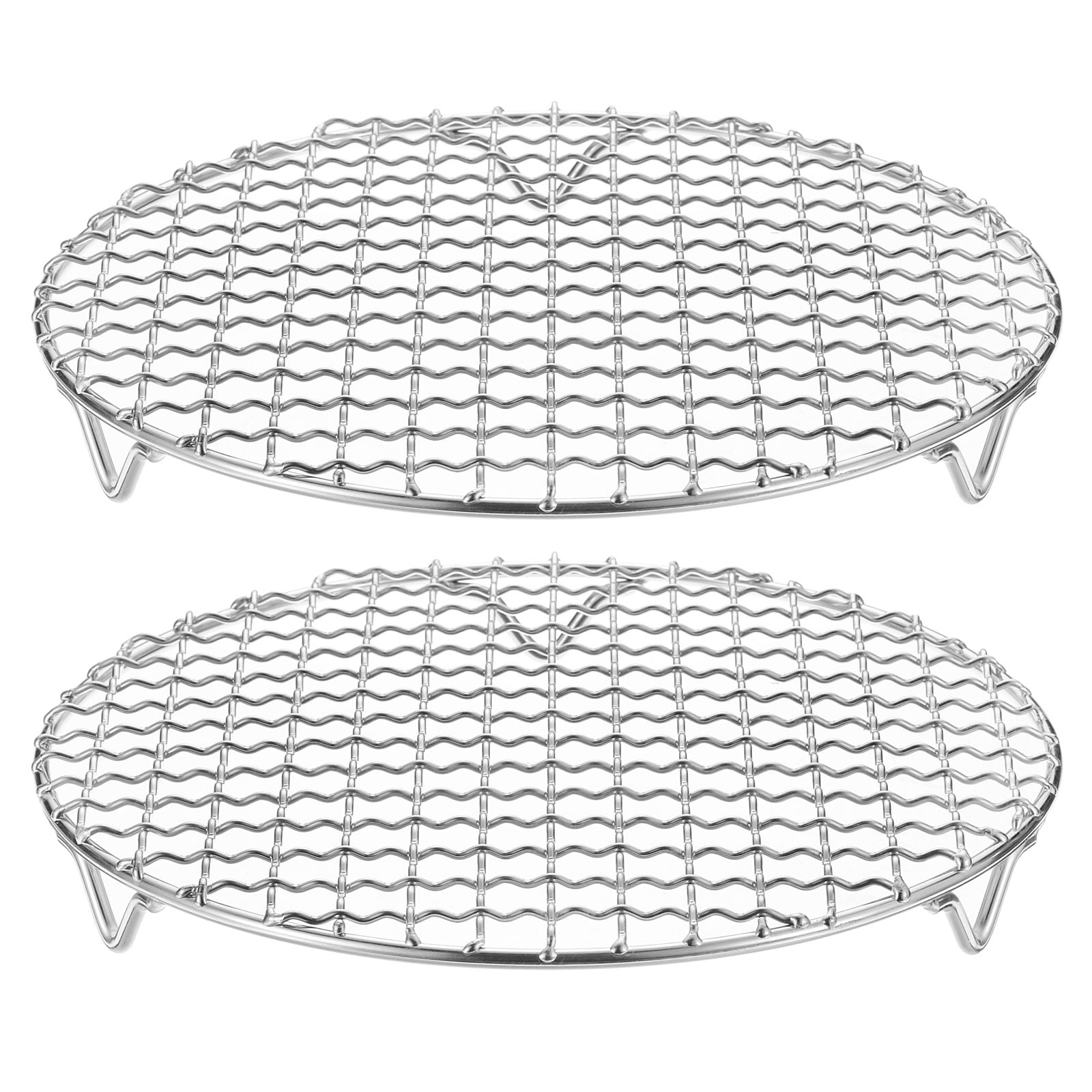 Uxcell 2pcs Round Cooking Rack, 8.3-inch 201 Stainless Steel Cross Wire ...