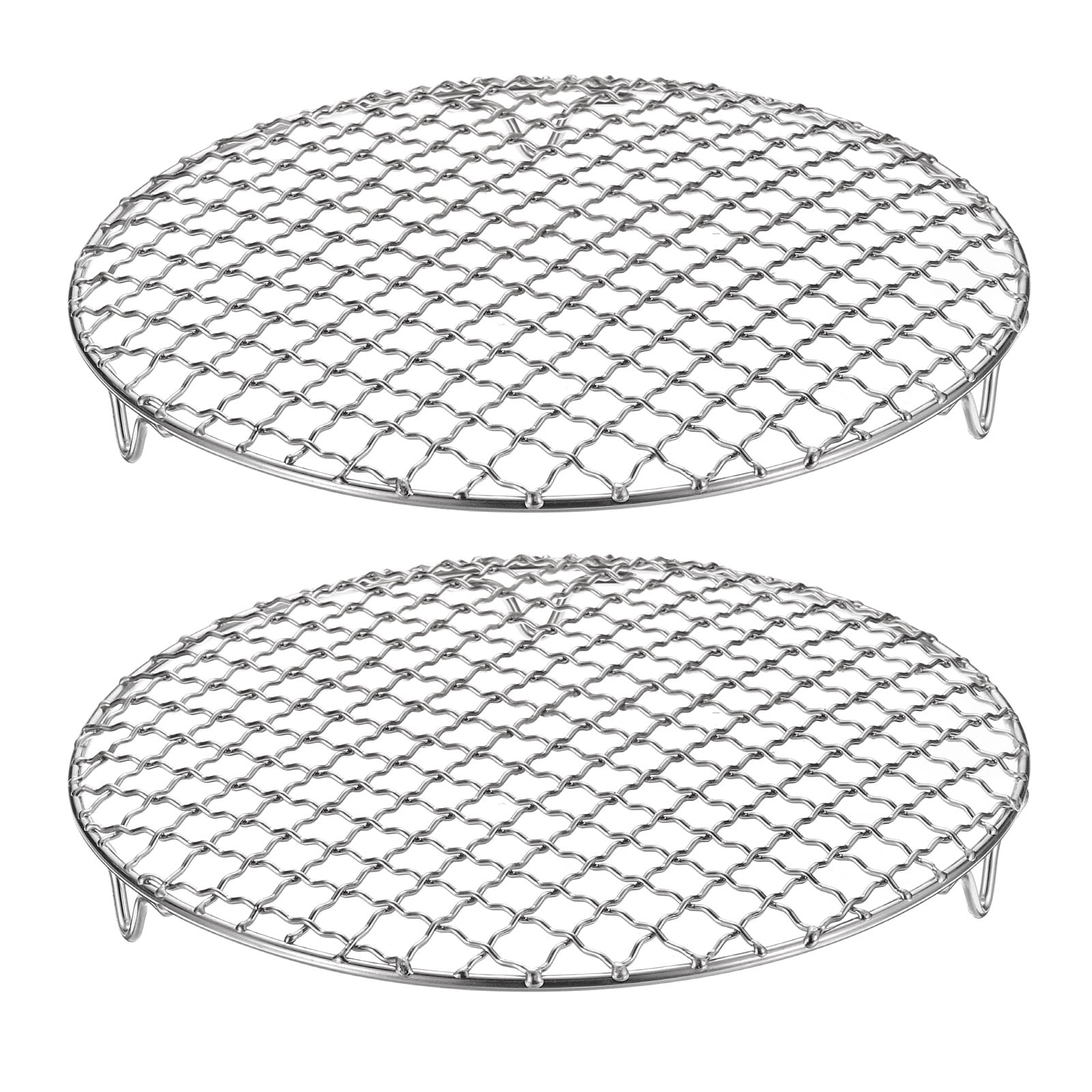 Uxcell 2pcs Round Cooking Rack, 8.9-inch 201 Stainless Steel Cross Wire ...