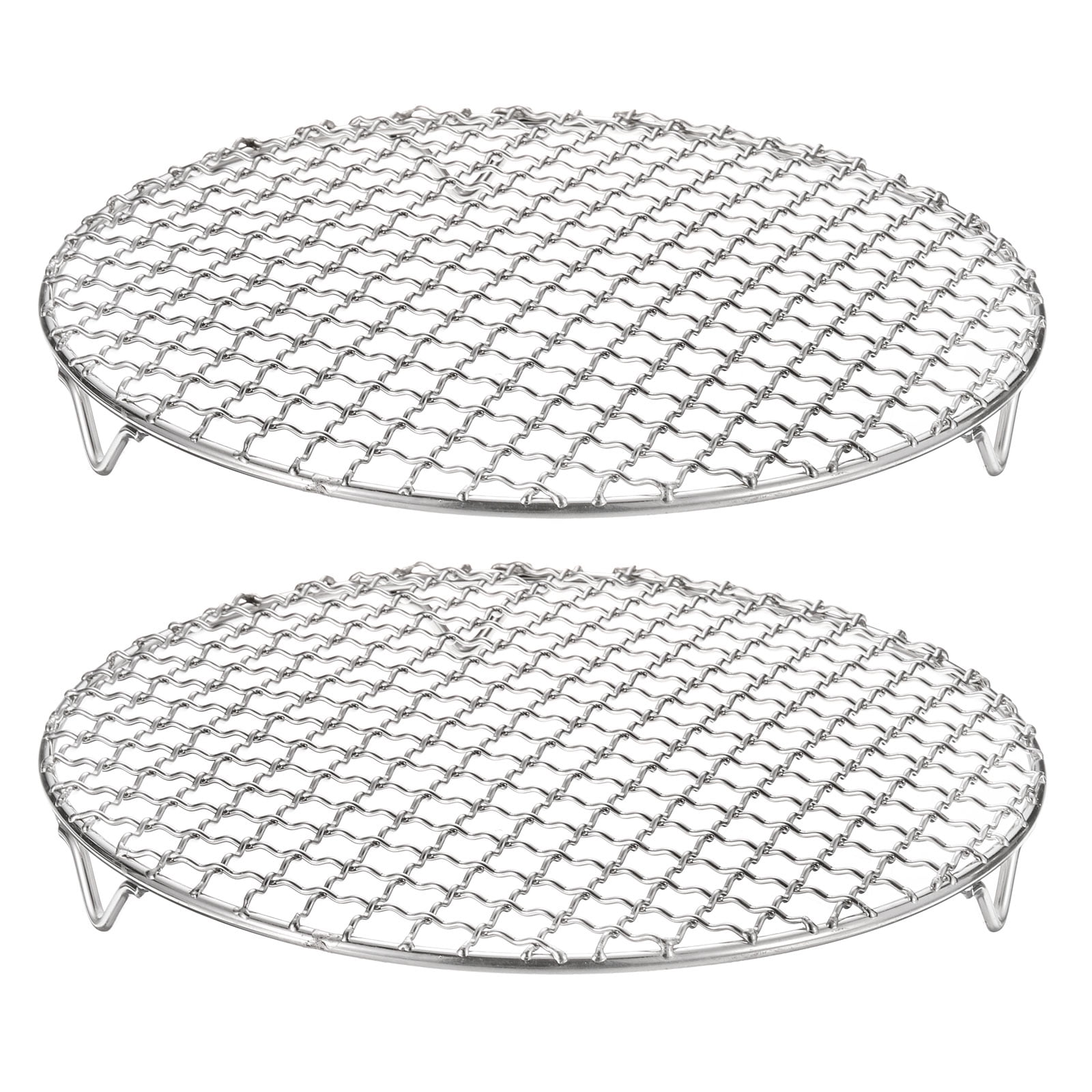 Uxcell 2pcs Round Cooking Rack, 9.4-inch 201 Stainless Steel Cross Wire ...