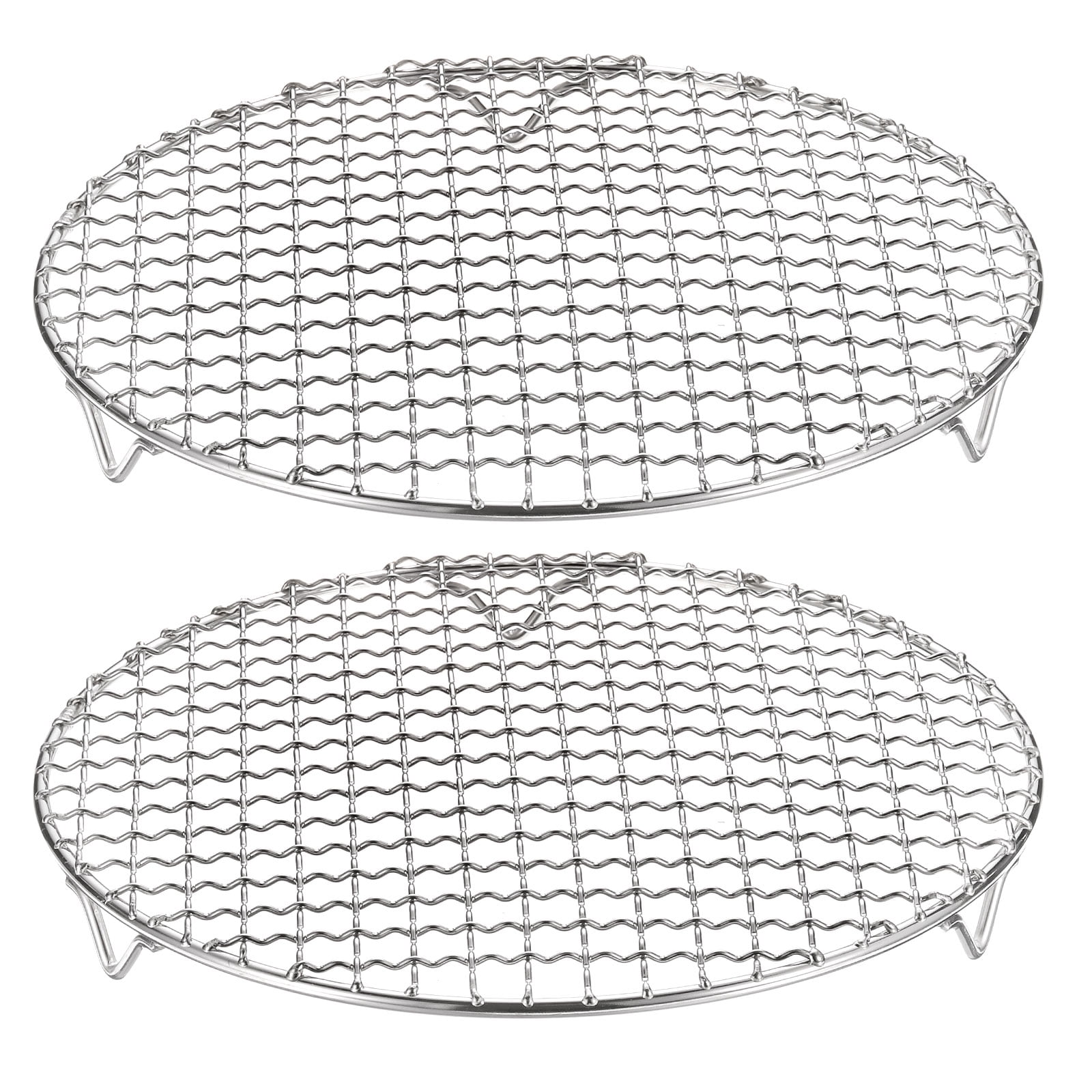 Uxcell 2pcs Round Cooking Rack, 9.6-inch 201 Stainless Steel Cross Wire ...