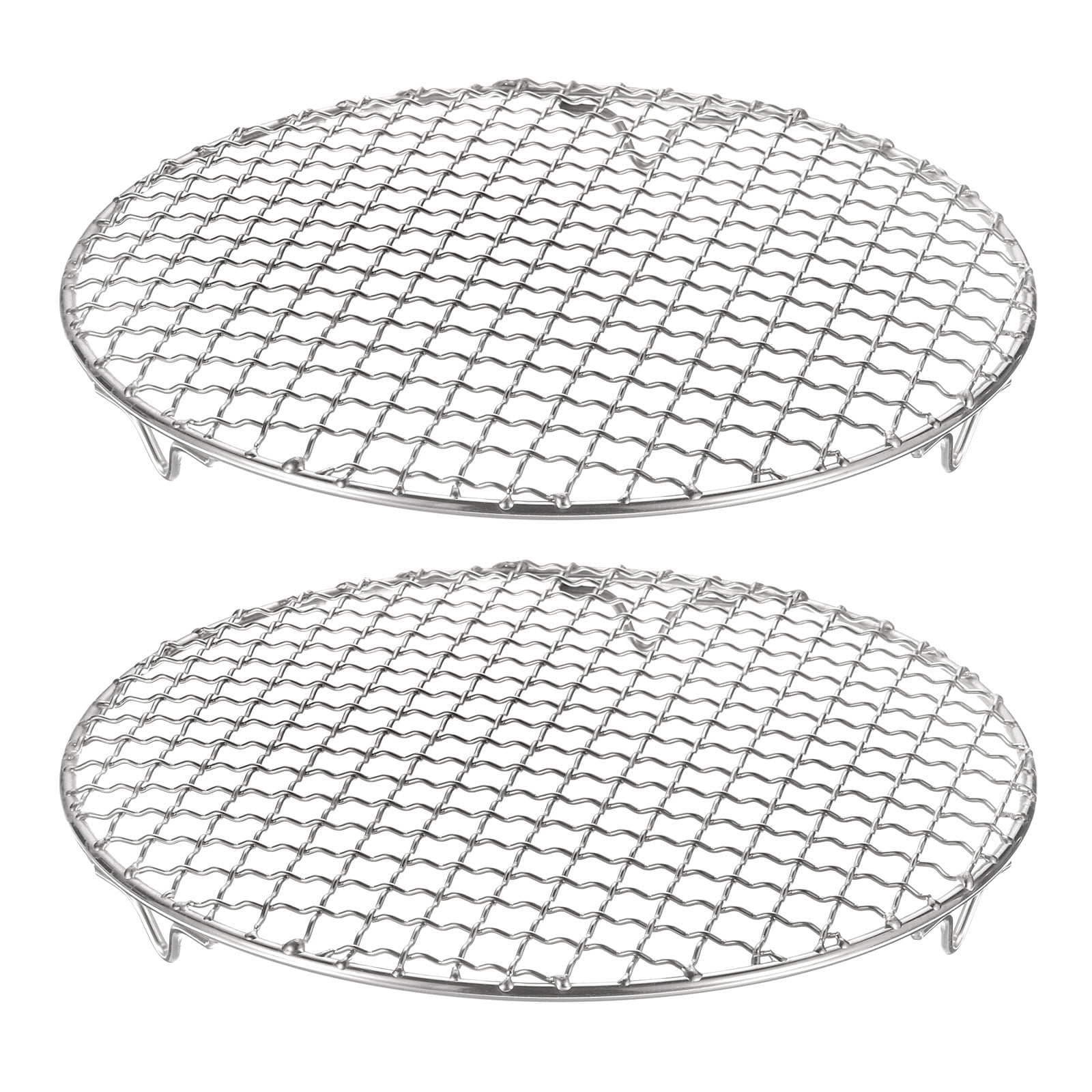 Uxcell 2pcs Round Cooking Rack, 9.8-inch 201 Stainless Steel Cross Wire ...