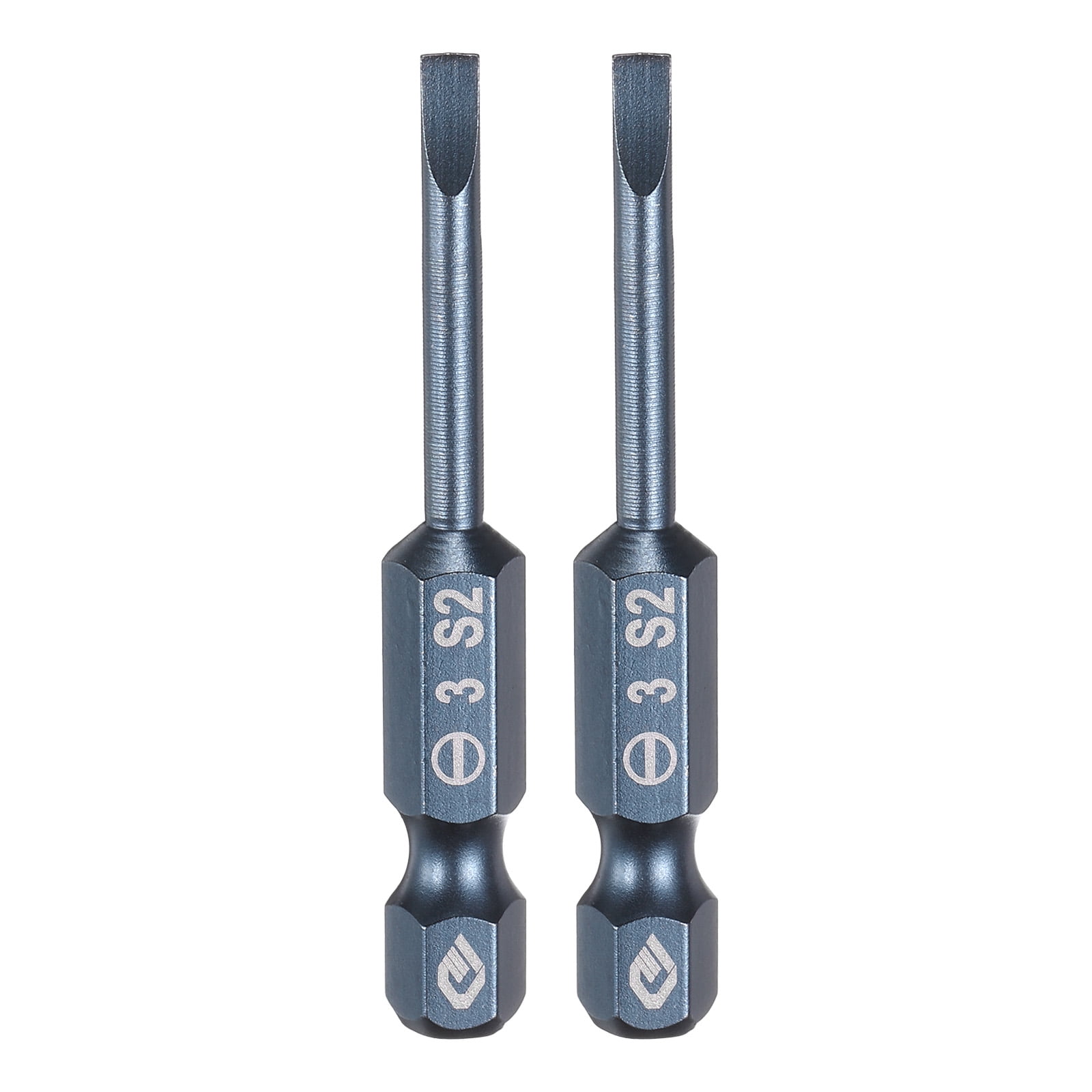 Uxcell 2pcs SL3 Magnetic Slotted Screwdriver Bits 3mm S2 Steel Flat ...