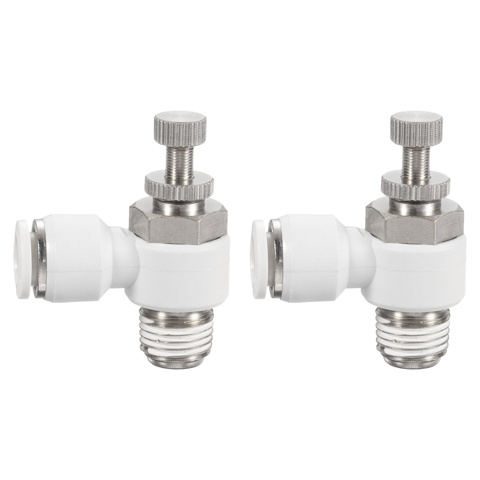 Uxcell 2pcs SL5/16-NPT1/4 Air Flow Control Valve Push to Connect ...