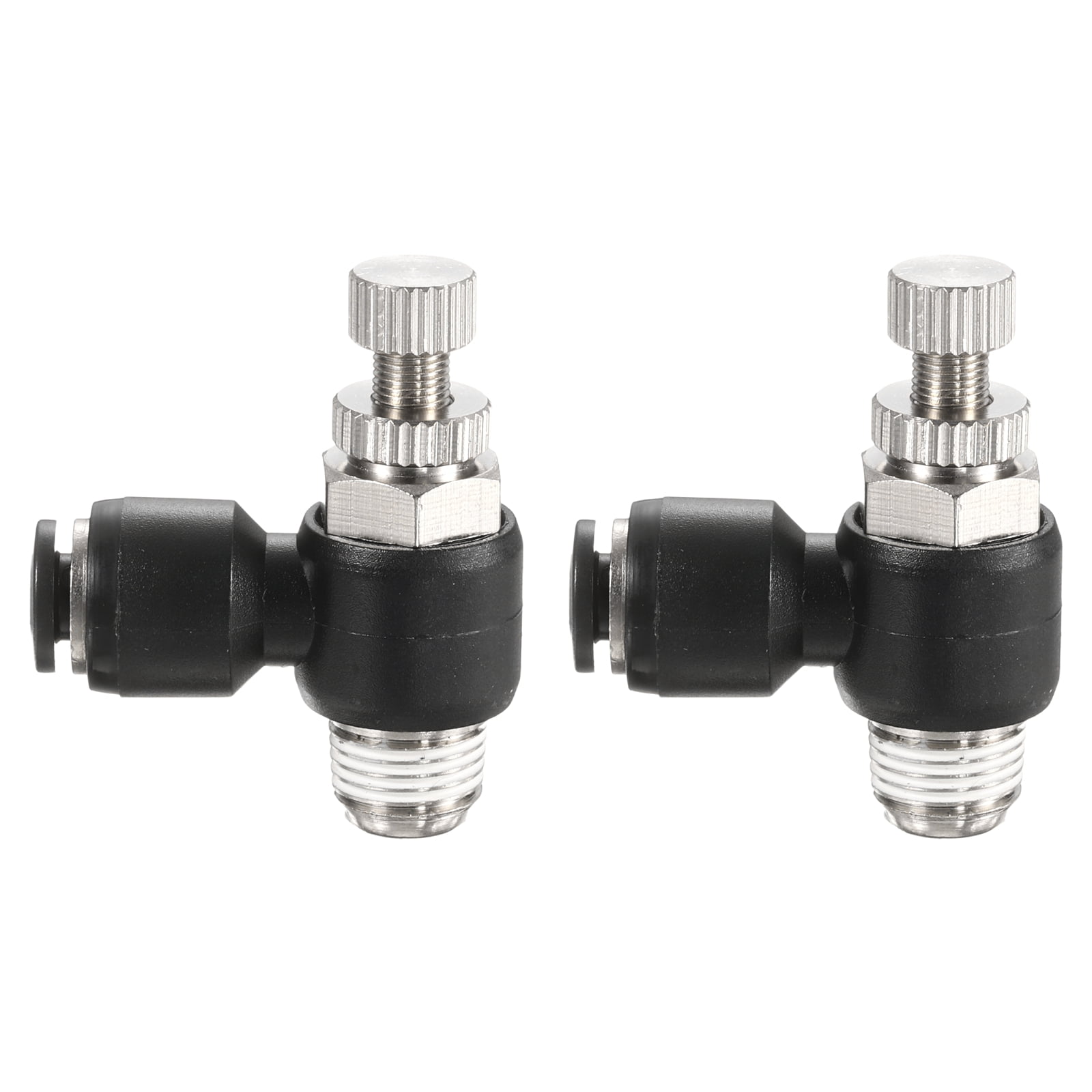 Uxcell 2pcs SL5/32-NPT1/8 Air Flow Control Valve Push to Connect Fitting 1/4 Inch OD 1/8 Inch ...