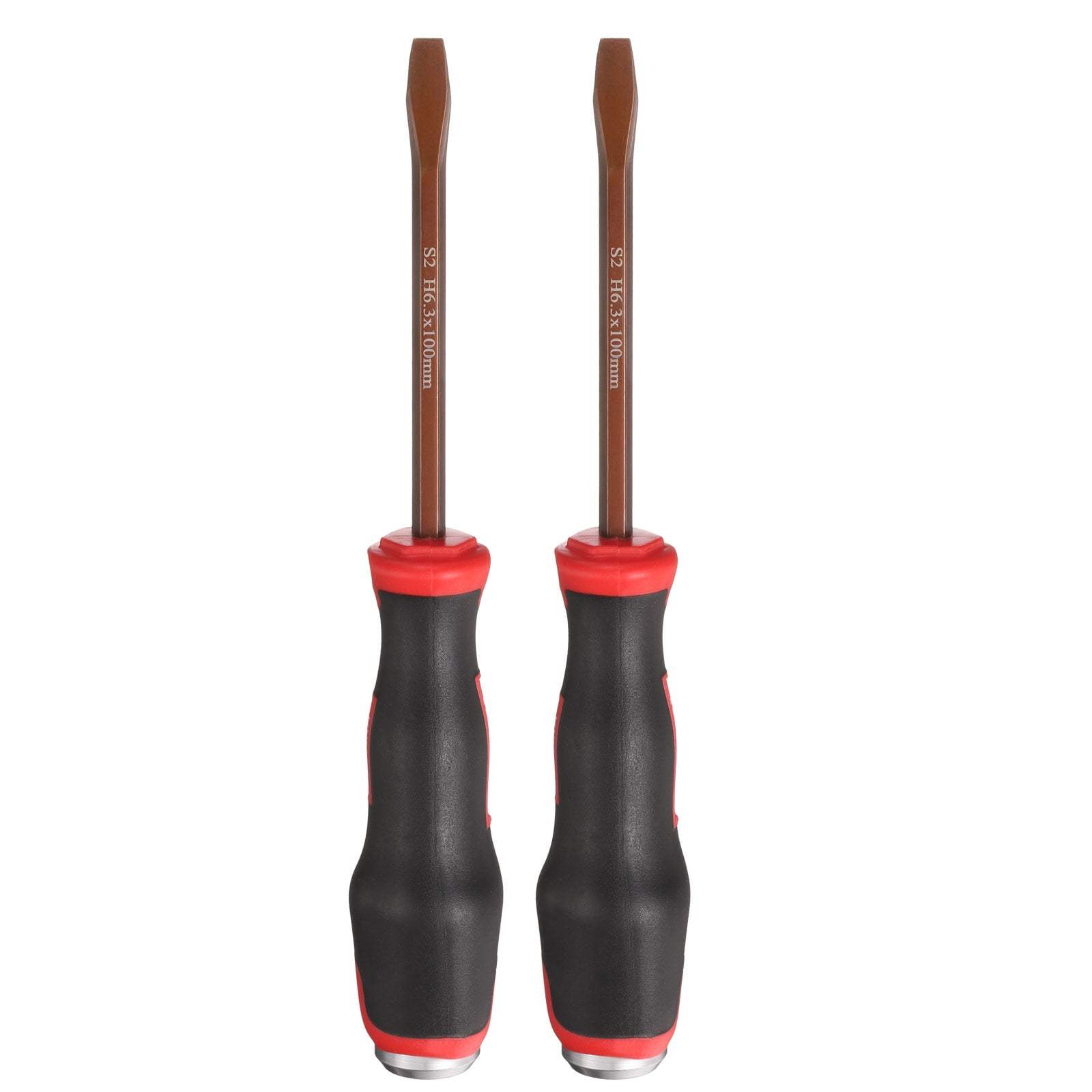 Uxcell 2pcs SL6 Flat Head Screwdriver 8.66" Magnetic Screwdrivers 4.72 ...