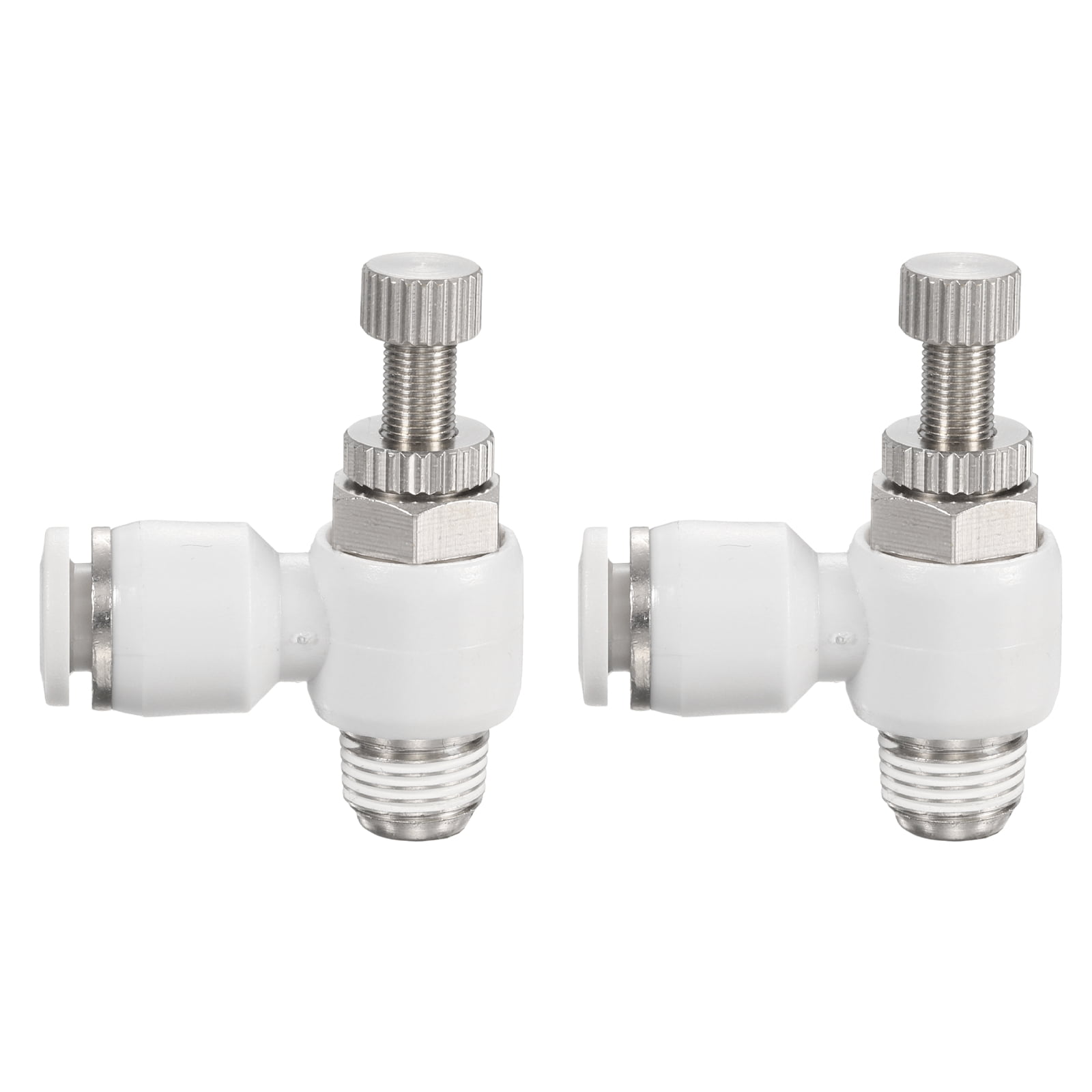 Uxcell 2pcs SL6-NPT1/8 Air Flow Control Valve Push to Connect Fitting 1/4 Inch OD 1/8 Inch NPT ...
