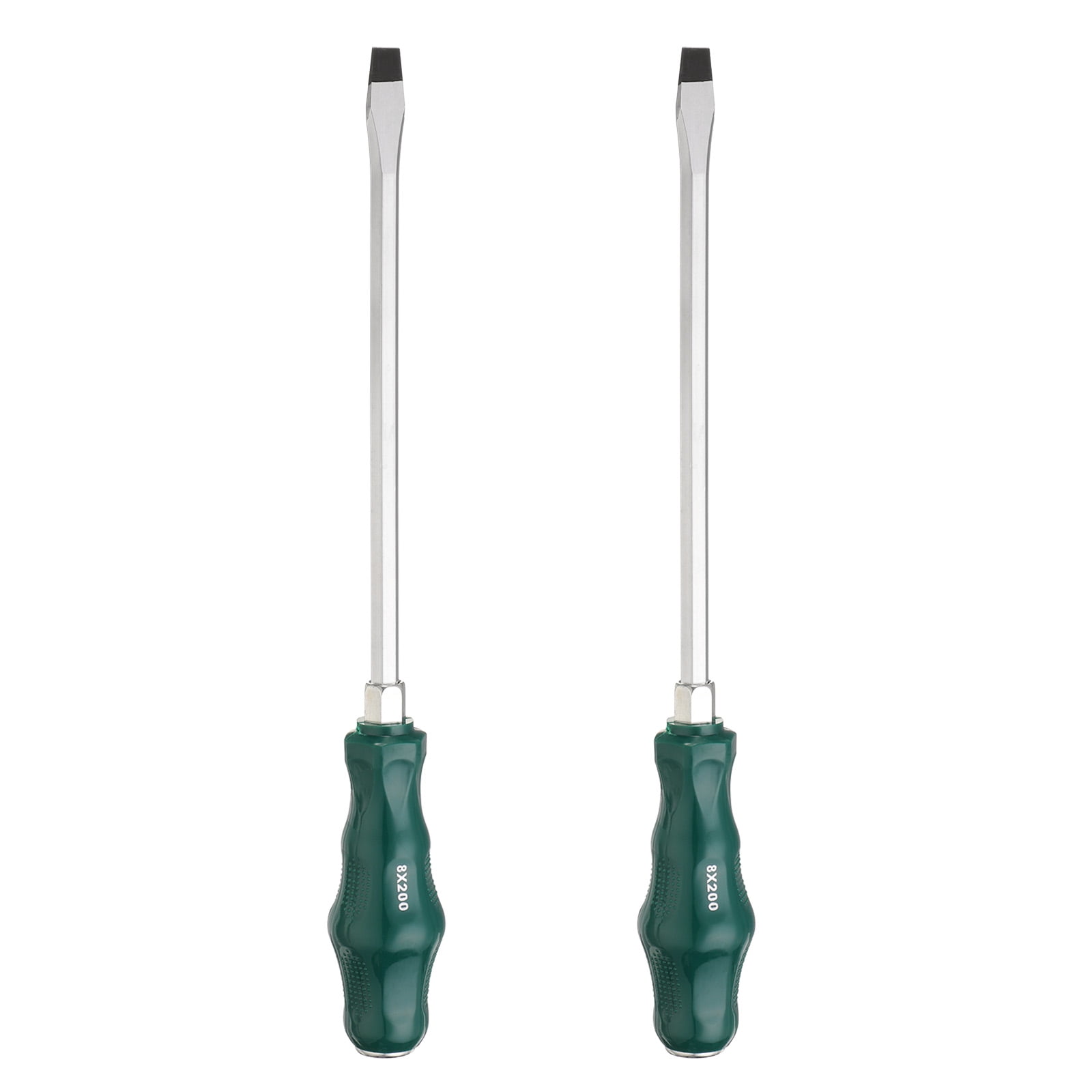 Uxcell 2pcs SL8 Flat Head Screwdriver 7.9" Magnetic Demolition Slotted ...
