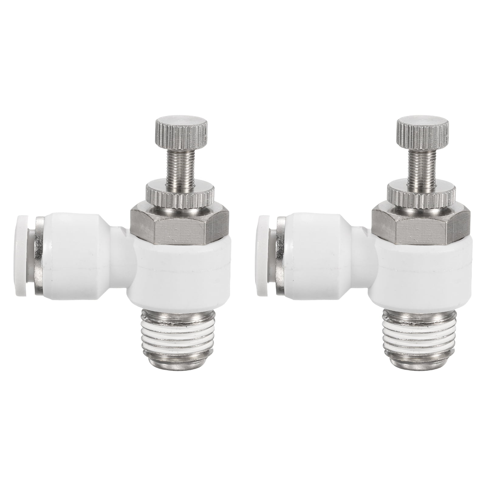 Uxcell 2pcs SL8-NPT1/4 Air Flow Control Valve Push to Connect Fitting 1/4 Inch OD 1/8 Inch NPT ...