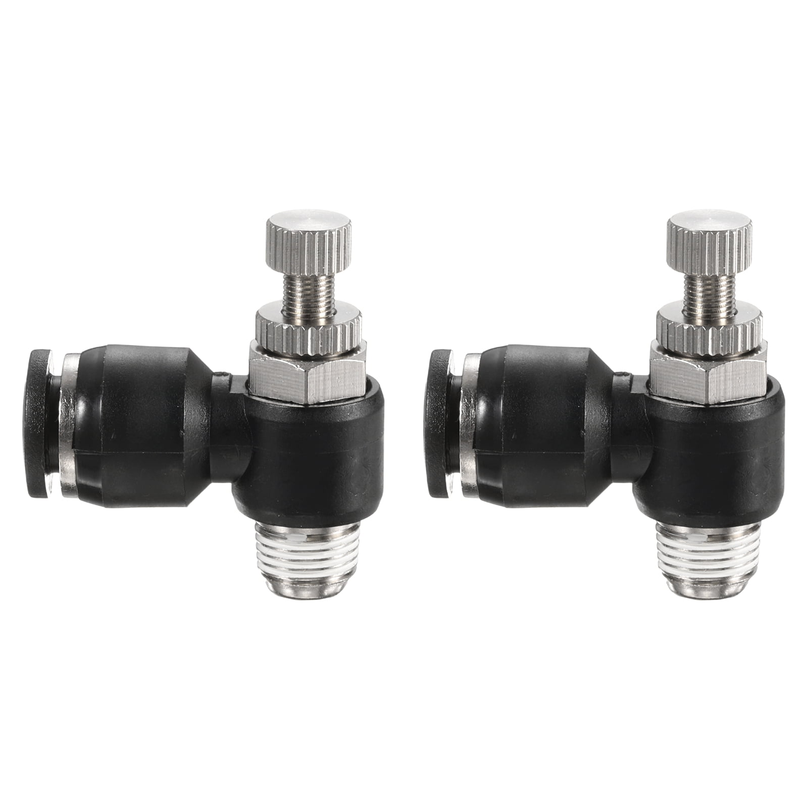 Uxcell 2pcs SL8-NPT1/8 Air Flow Control Valve Push to Connect Fitting 1/4 Inch OD 1/8 Inch NPT ...