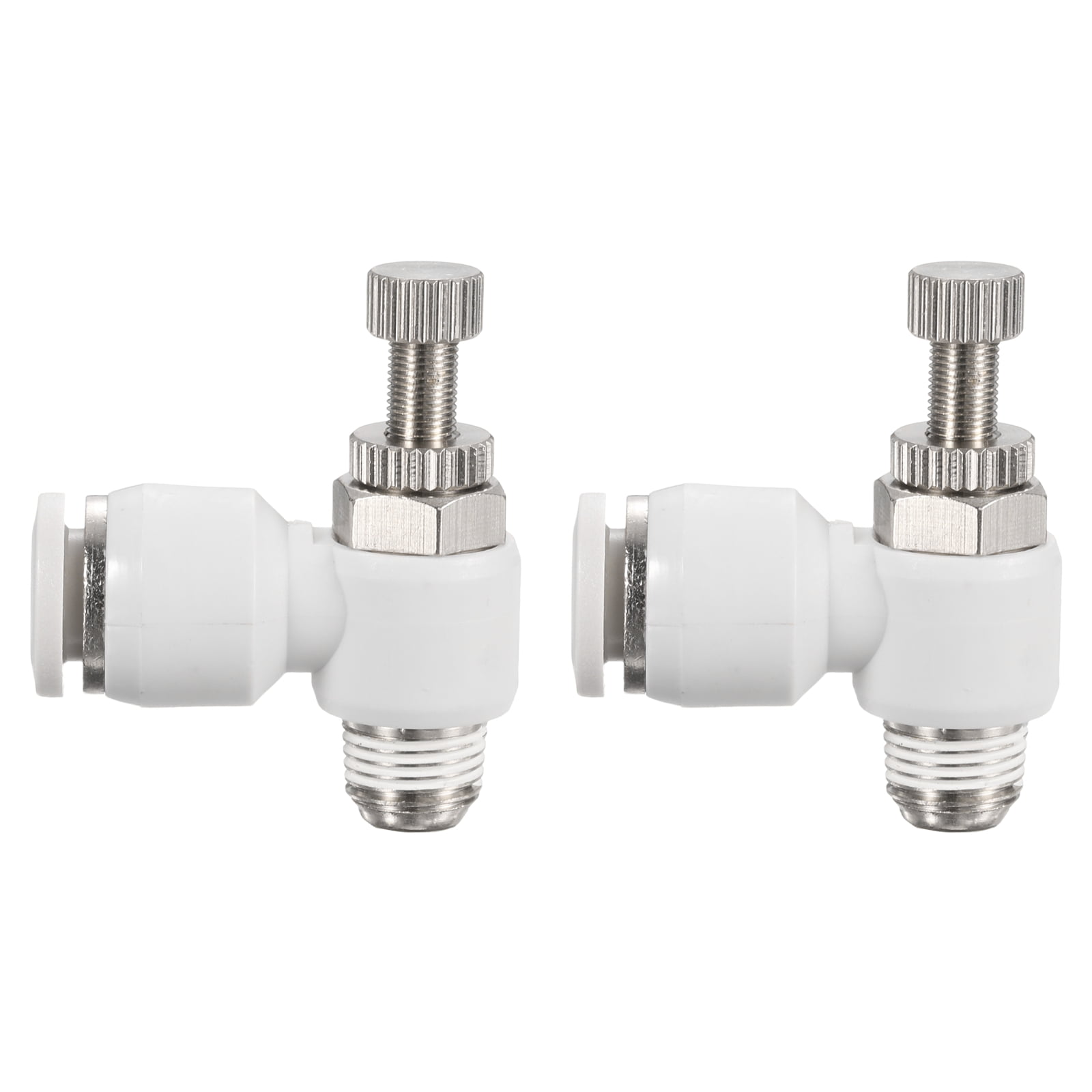 Uxcell 2pcs SL8-NPT1/8 Air Flow Control Valve Push to Connect Fitting 1/4 Inch OD 1/8 Inch NPT ...