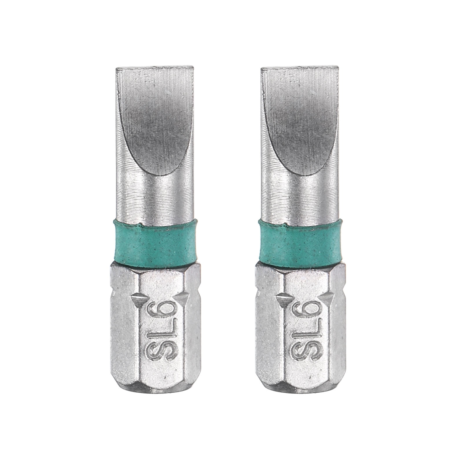 Uxcell 2pcs Slotted Screwdriver Bit SL6 1/4" Hex Shank 25mm/1" Length ...
